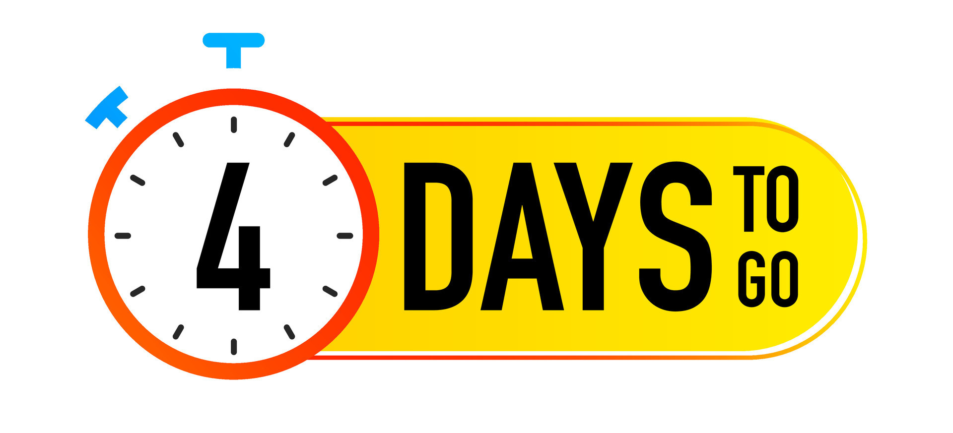 4 days to go timer vector symbol colorful style 25661093 Vector Art at Vecteezy