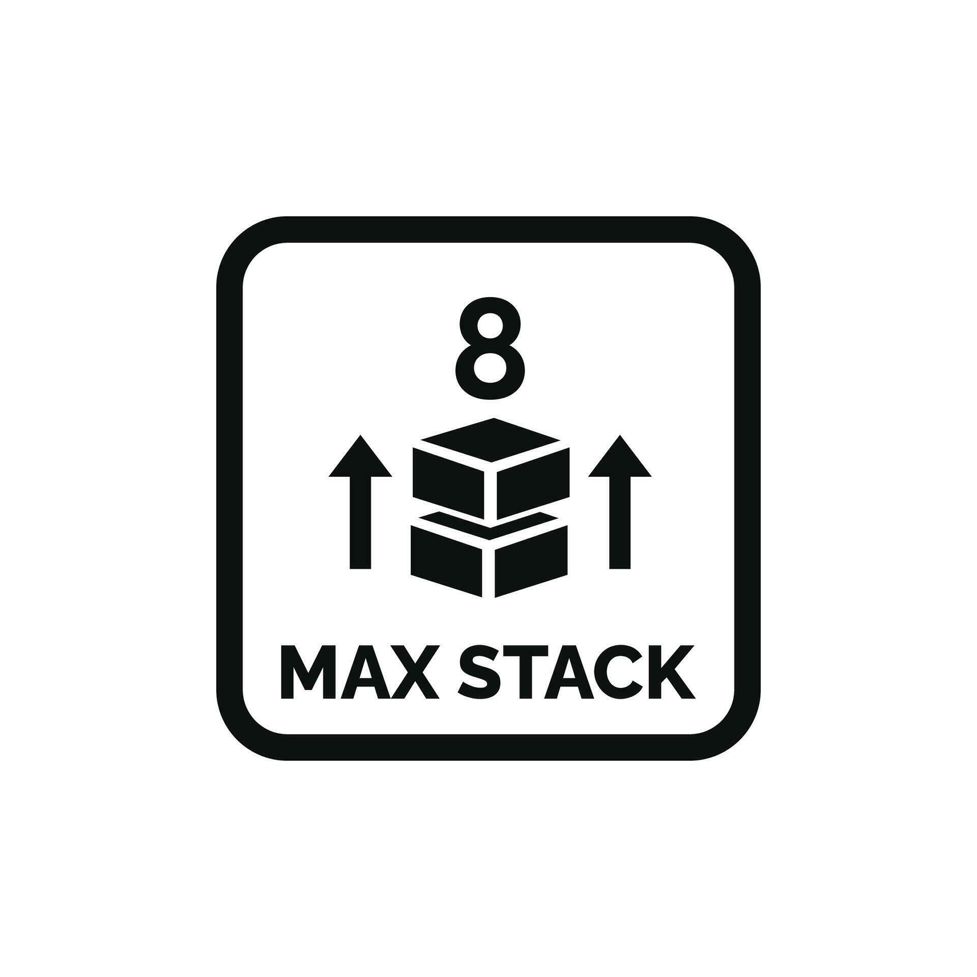 Max stack packaging mark icon symbol vector 25661323 Vector Art at Vecteezy