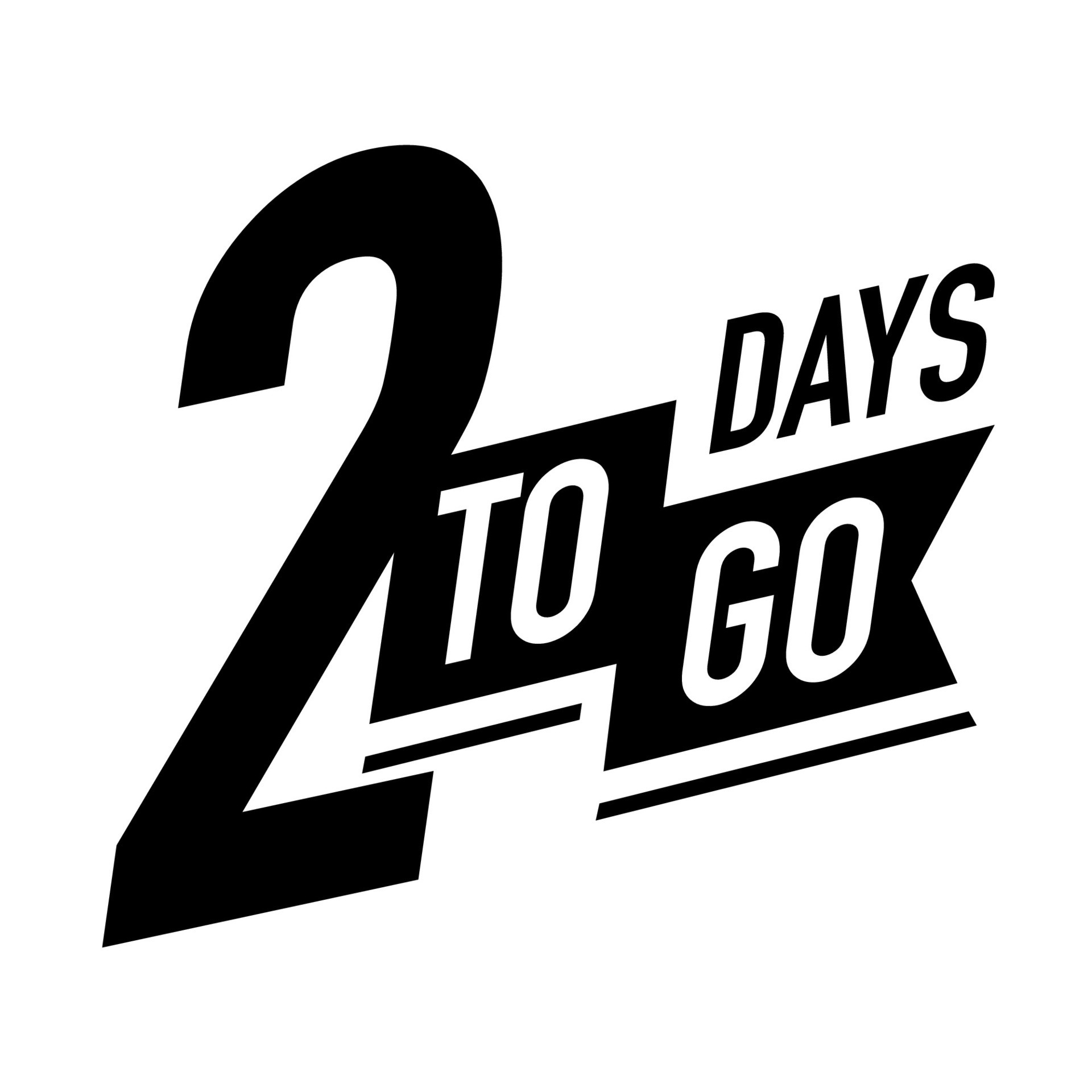 2 days to go timer vector label black color 25661394 Vector Art at Vecteezy
