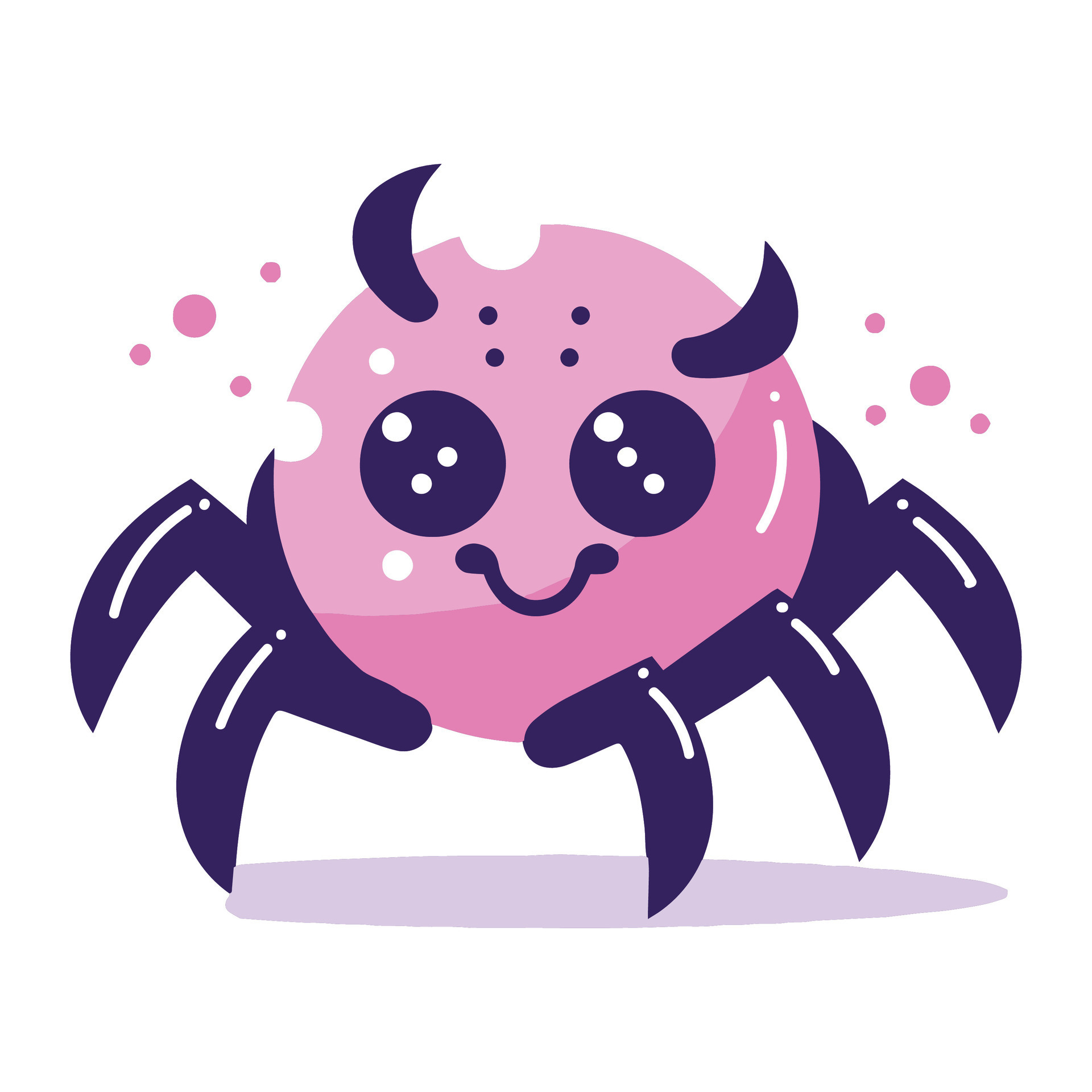 Hand Drawn cute spider in flat style 25663050 Vector Art at Vecteezy