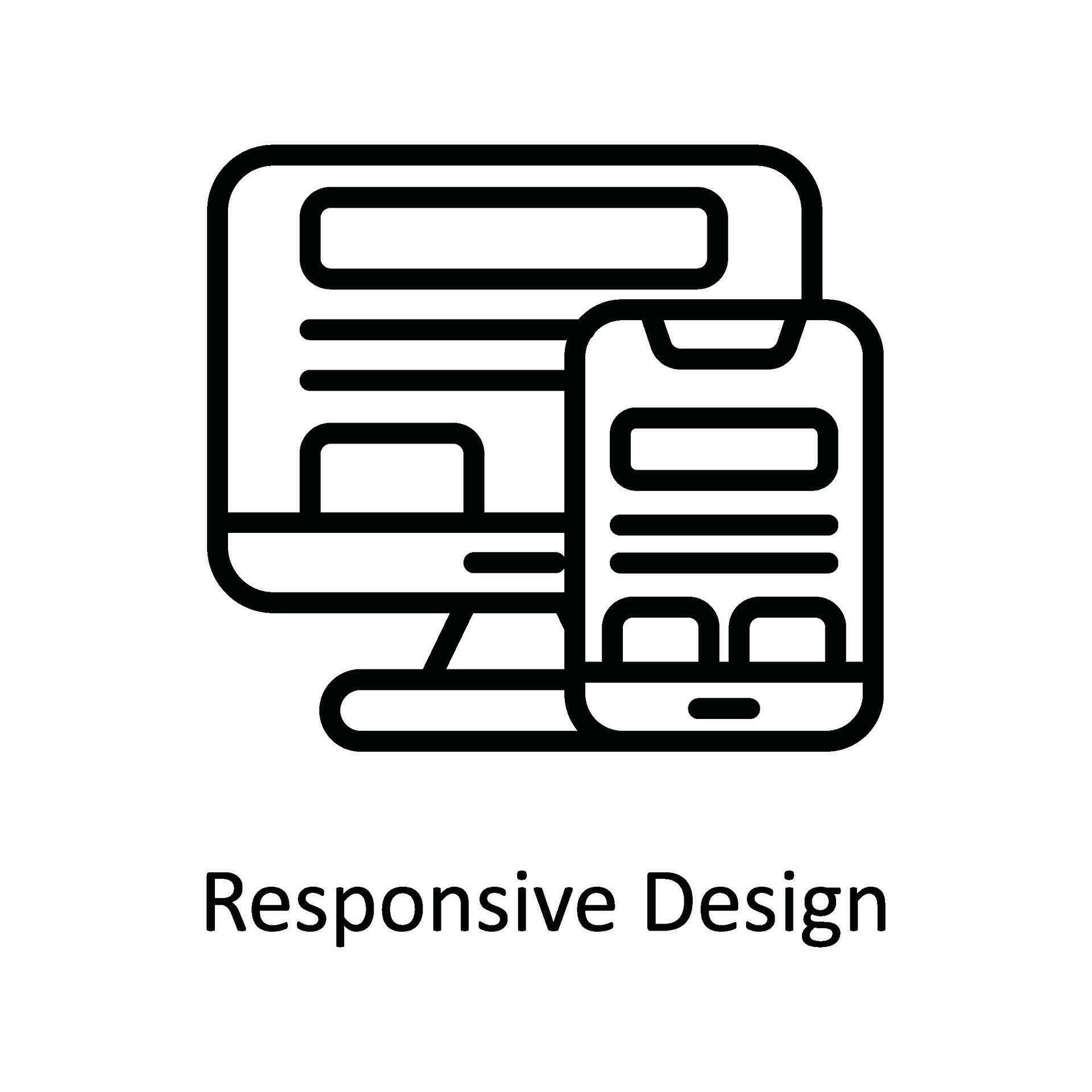Responsive Design Vector Outline Icon Design Illustration Network And Communication Symbol On