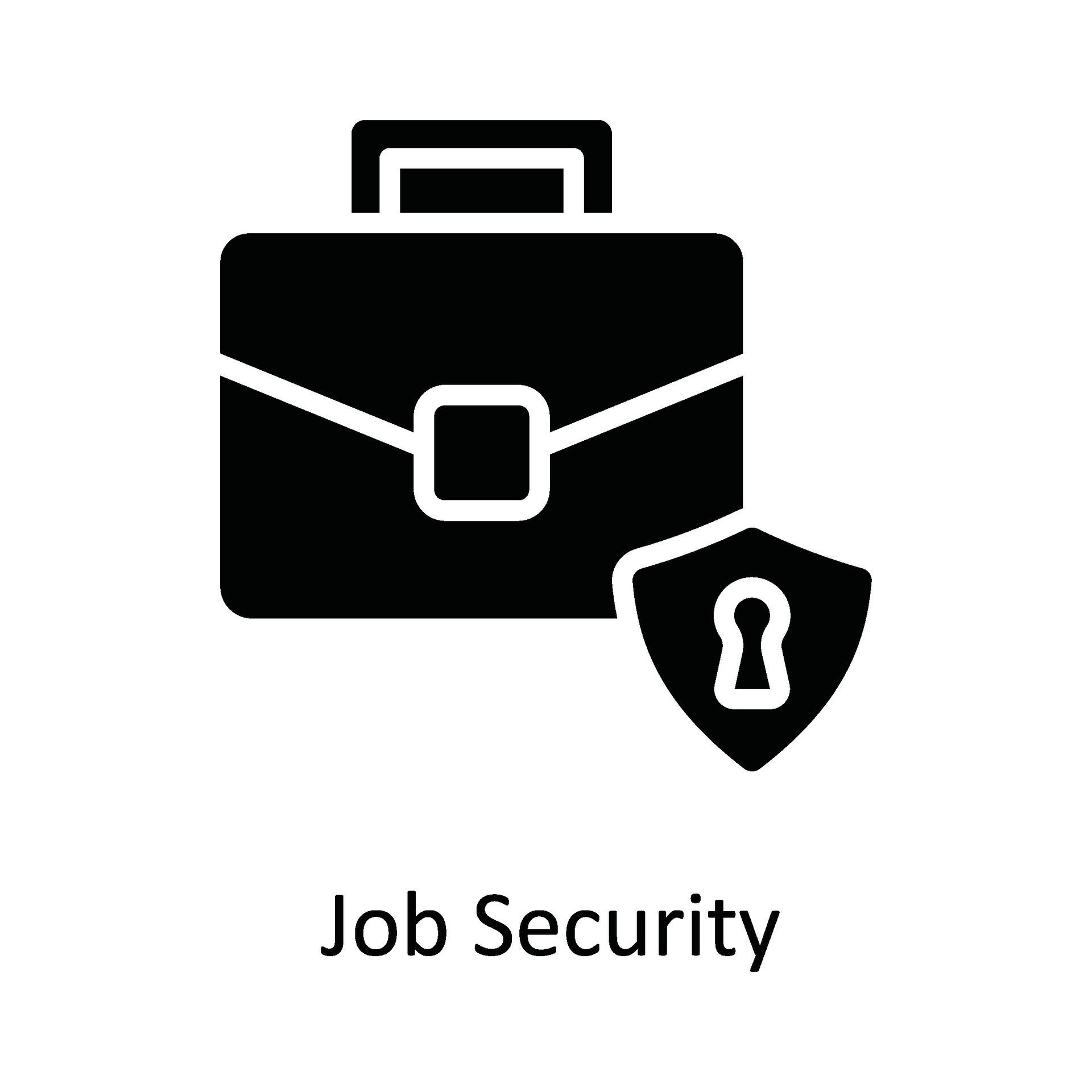 Job Security Vector Solid Icon Design Illustration Cyber Security
