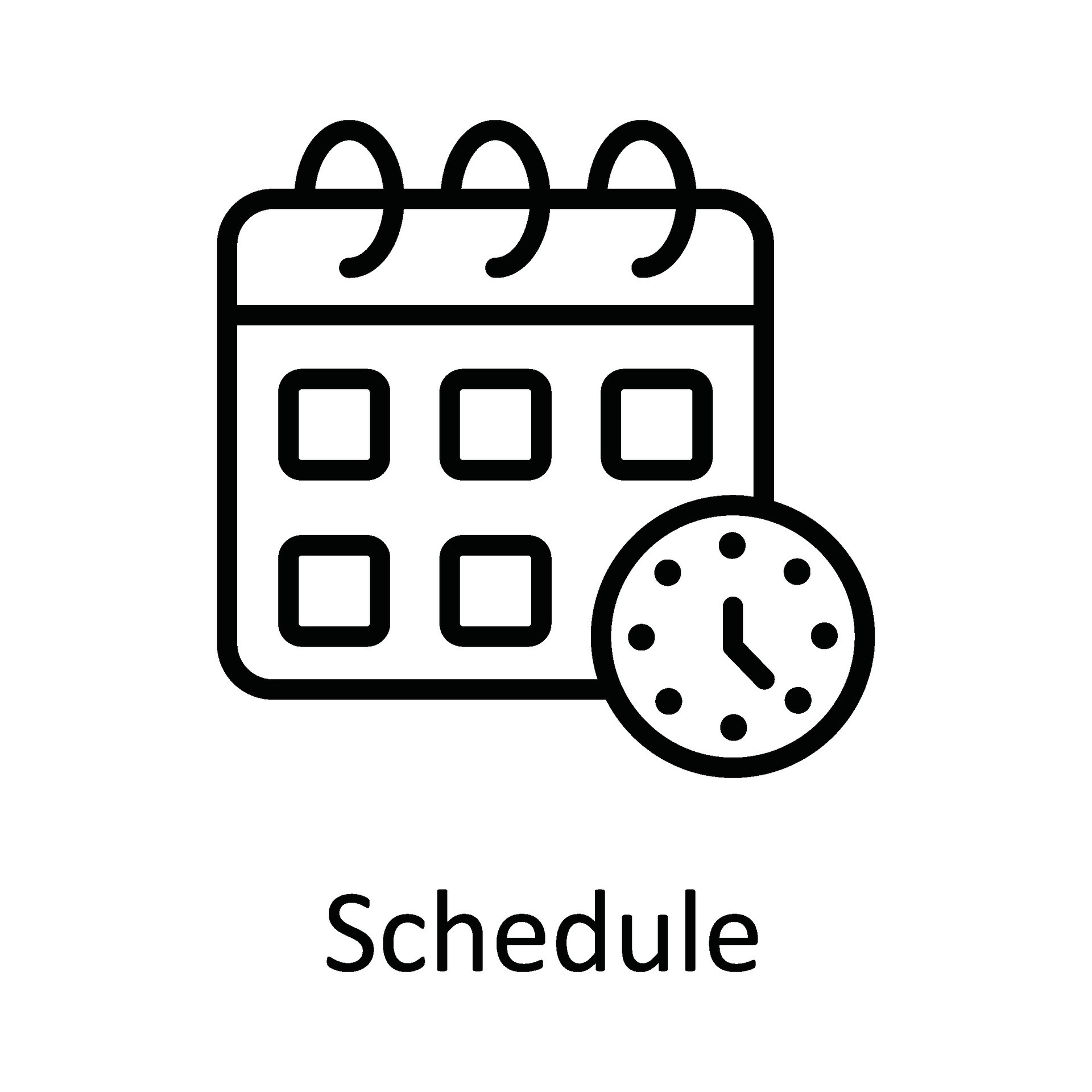 Schedule Vector Outline Icon Design Illustration Online Streaming