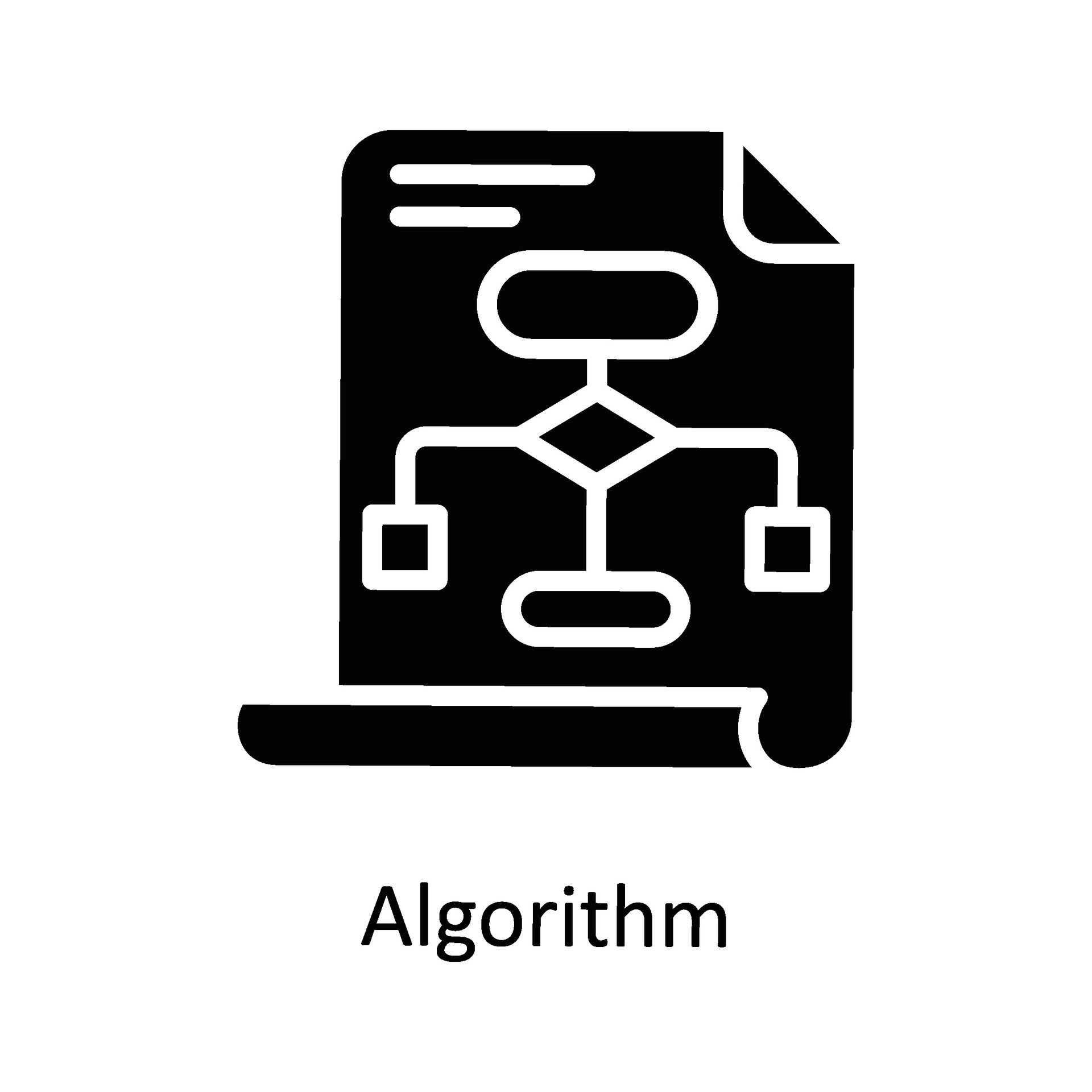 Algorithm Vector Solid Icon Design Illustration Network And Communication Symbol On White