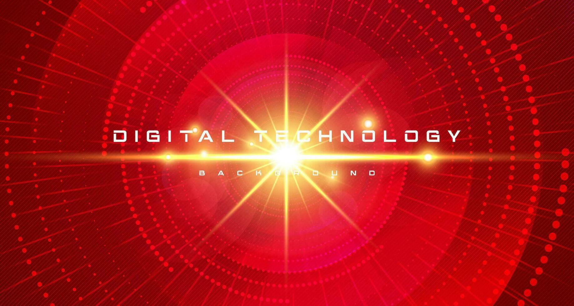 Abstract Digital Technology Futuristic Red Background Cyber