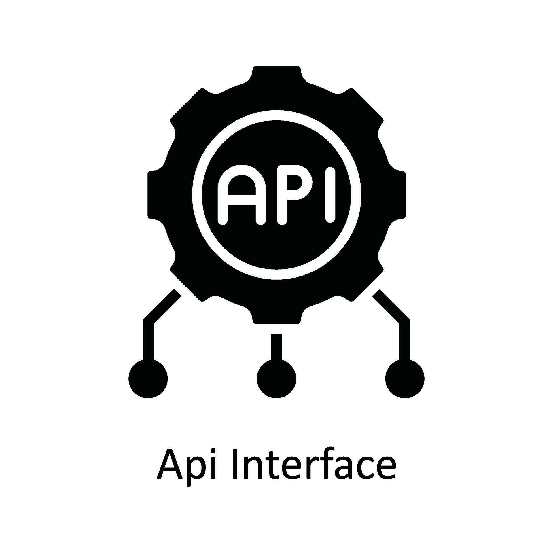 Api Interface Vector Solid Icon Design illustration. Network and ...