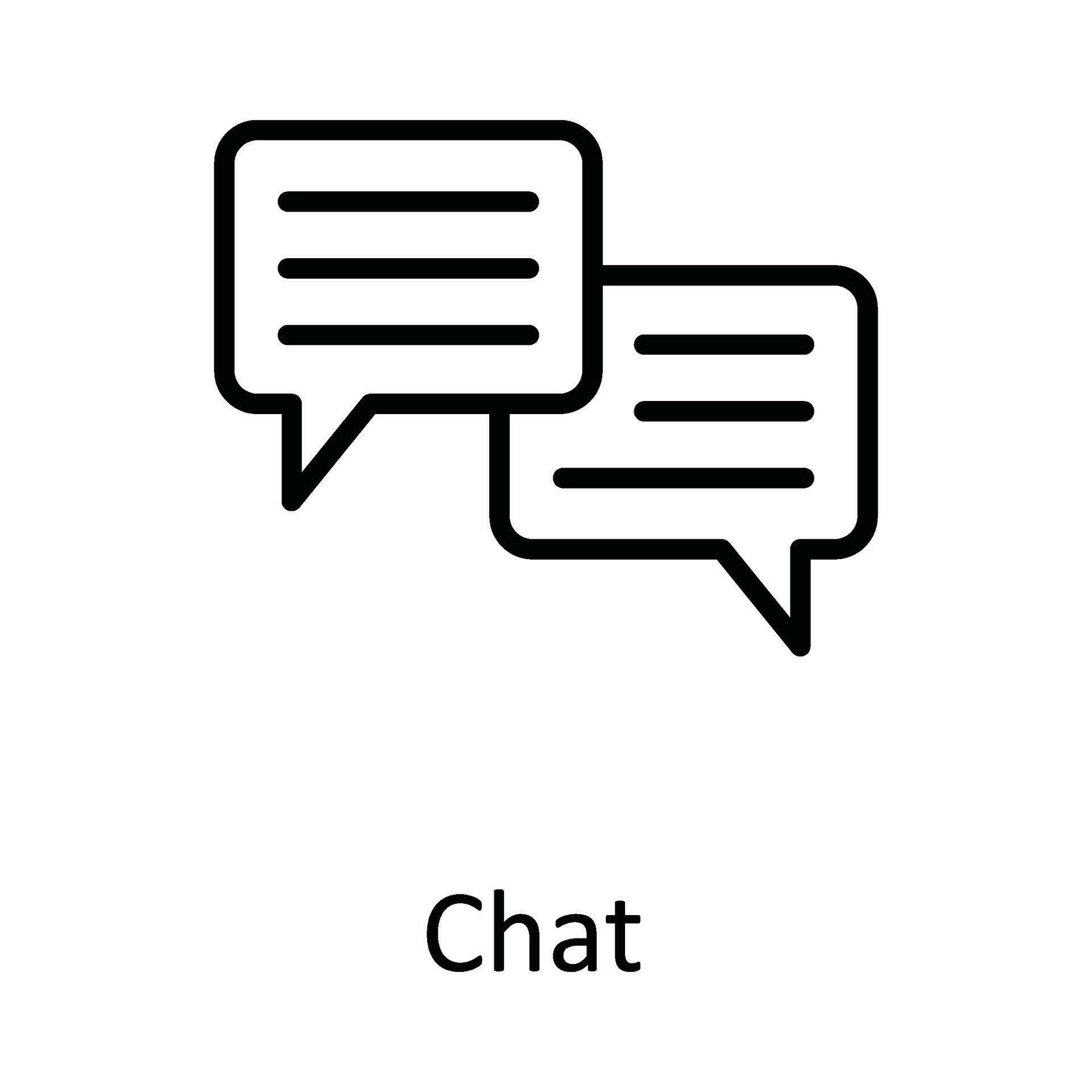 Chat Vector Outline Icon Design Illustration Education Symbol On White Background Eps 10 File