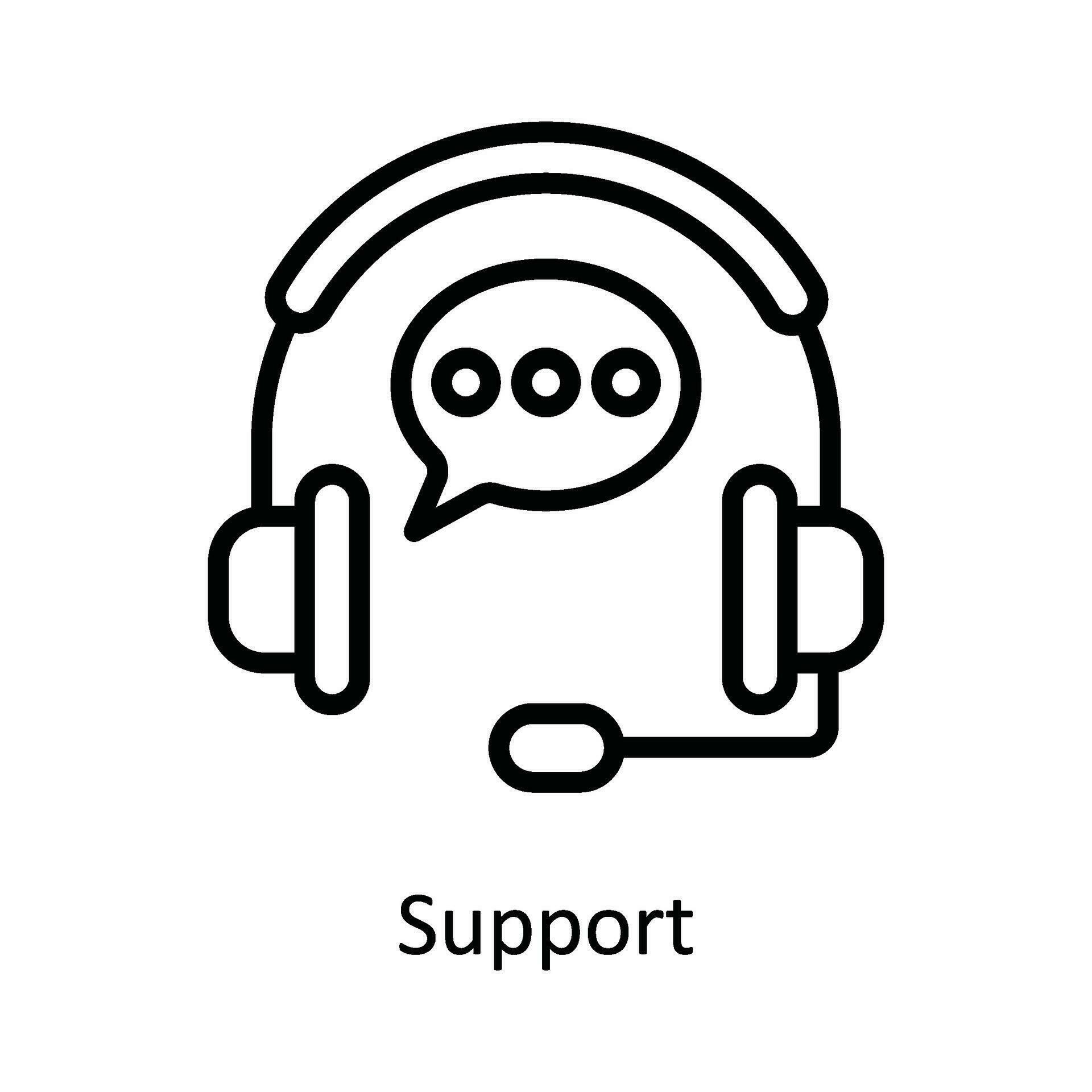 Support Vector Outline Icon Design Illustration Cyber Security Symbol On White Background Eps
