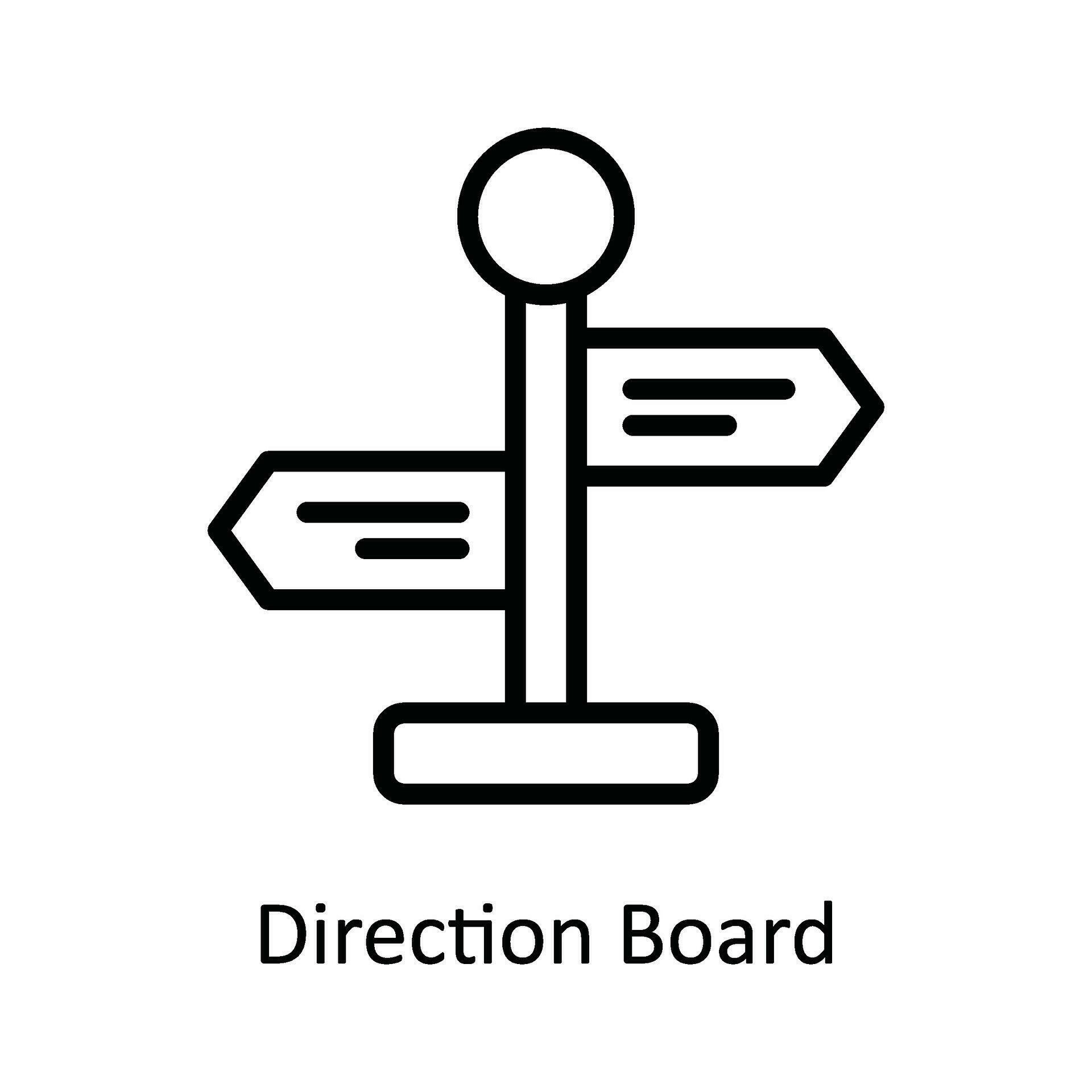 Direction Board Vector Outline Icon Design Illustration Shipping And Delivery Symbol On White