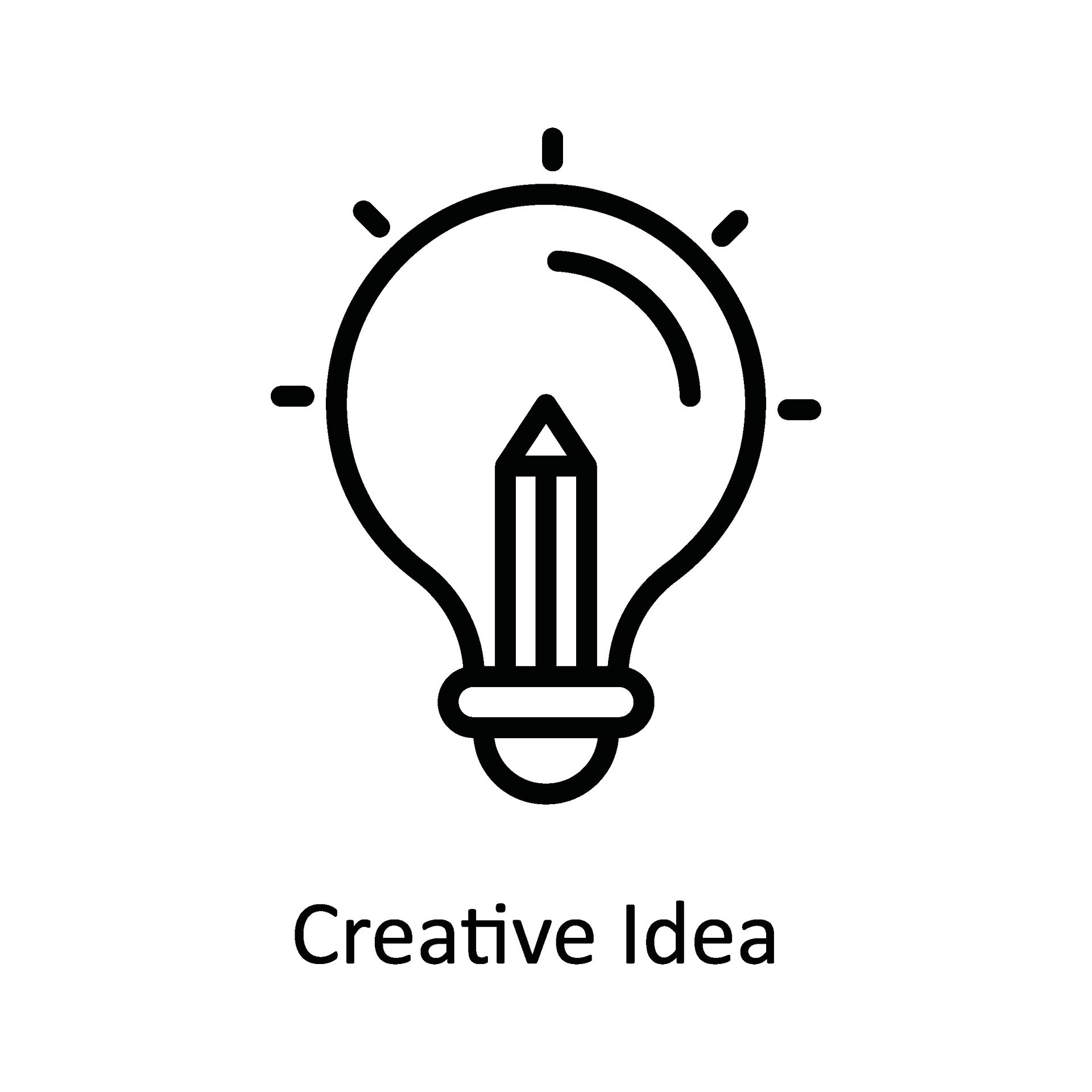 Creative Idea Vector Outline Icon Design Illustration Cyber Security Symbol On White Background