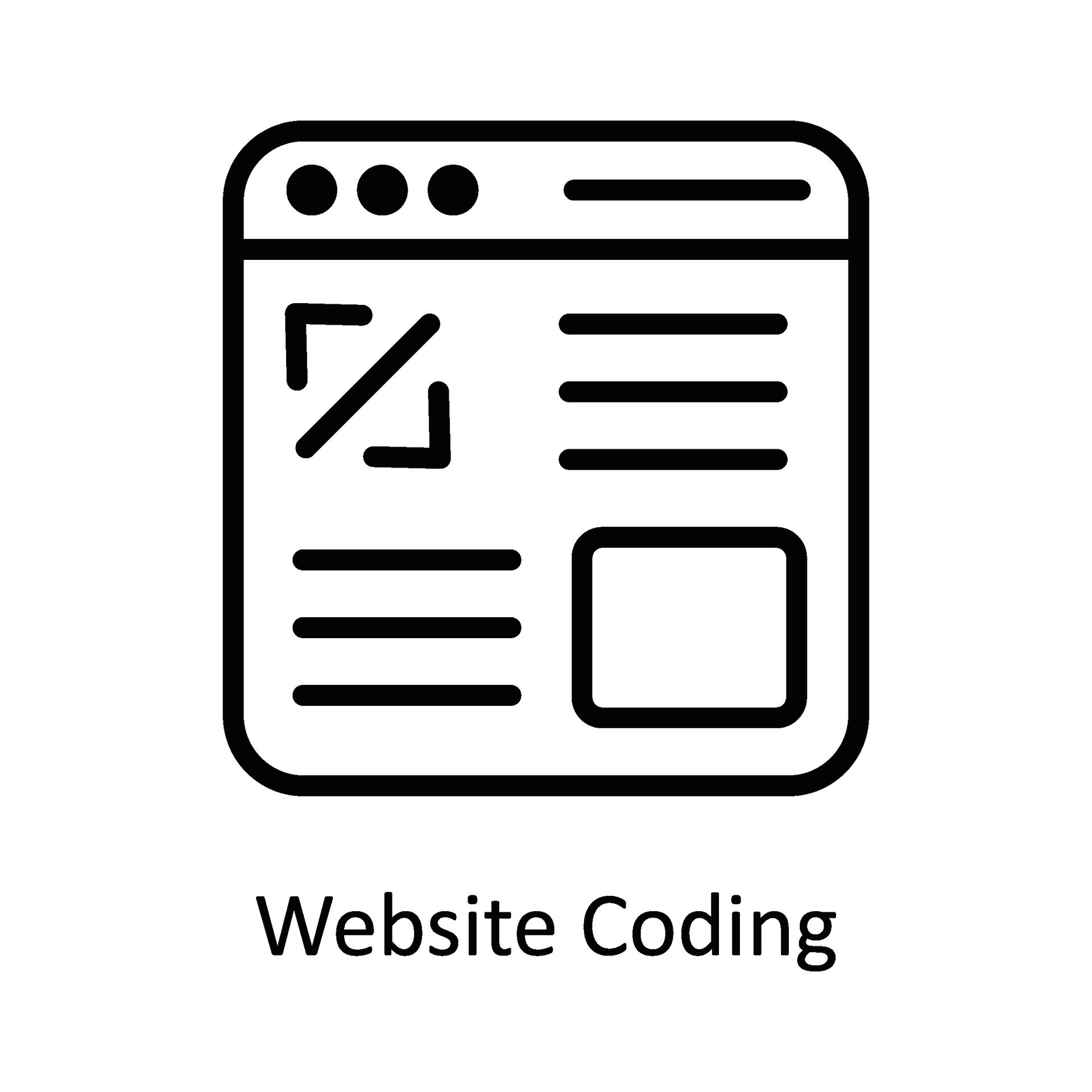 Website Coding Vector Outline Icon Design Illustration Cyber Security Symbol On White