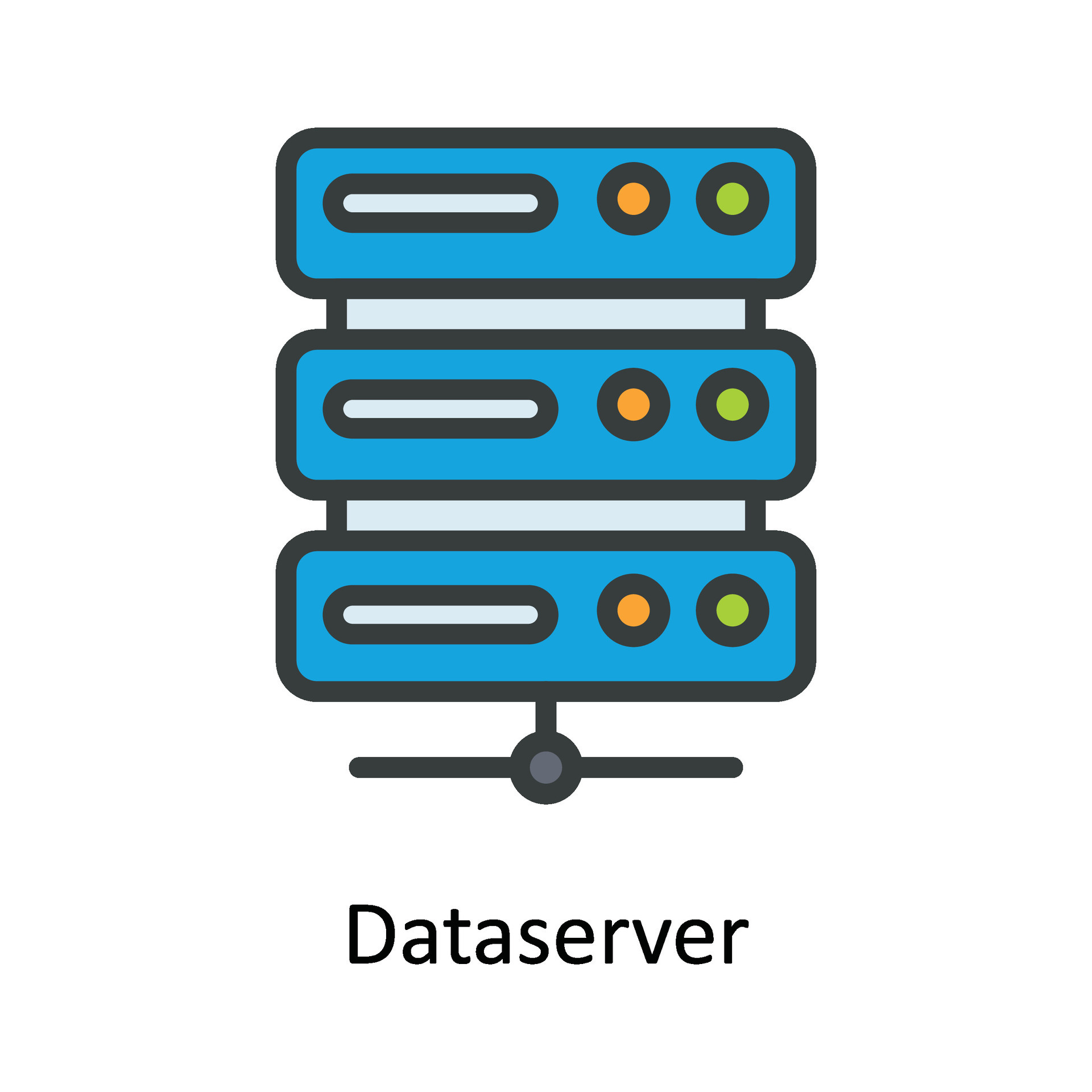 Data server Vector Fill outline Icon Design illustration. Multimedia ...