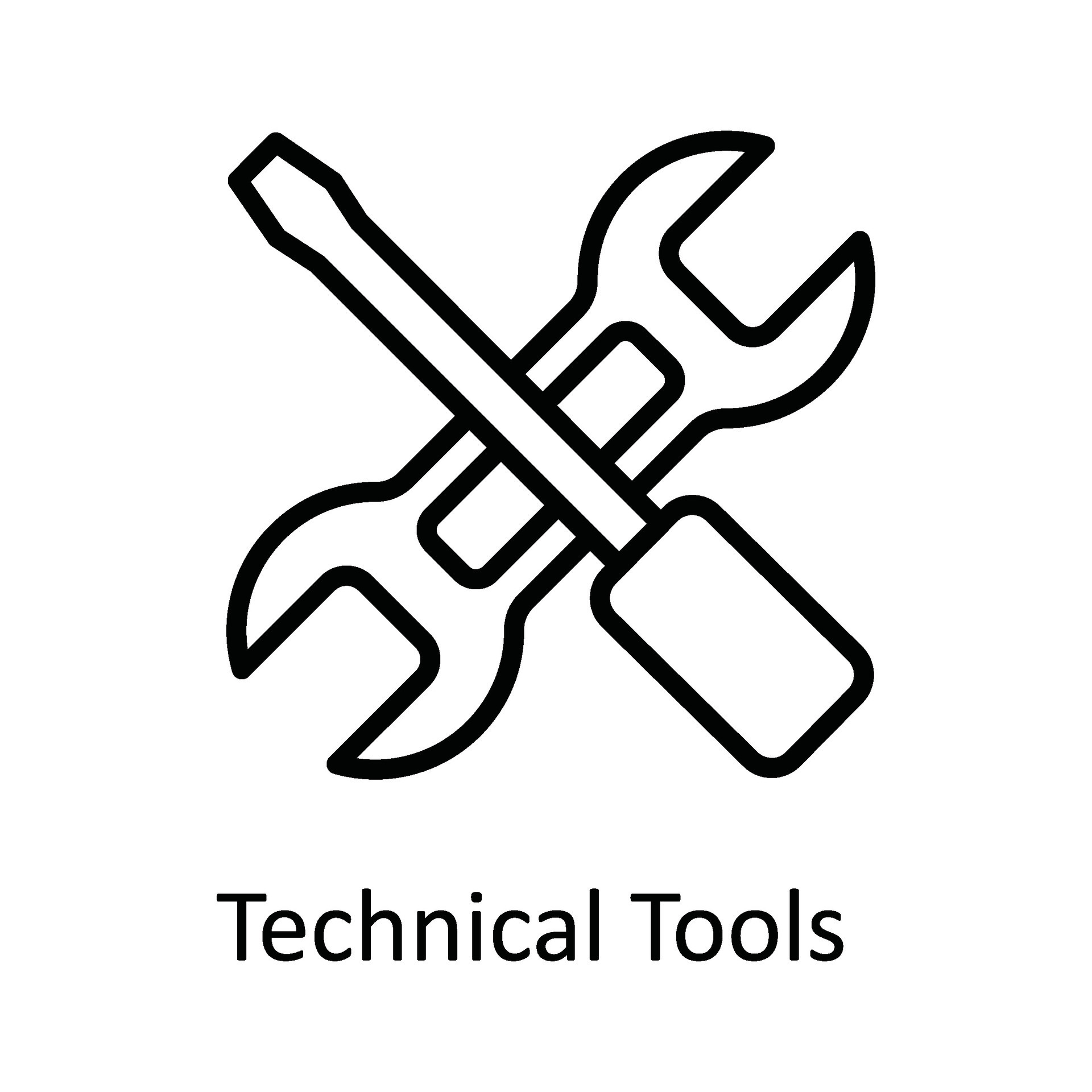 Technical Tools Vector Outline Icon Design Illustration User Interface