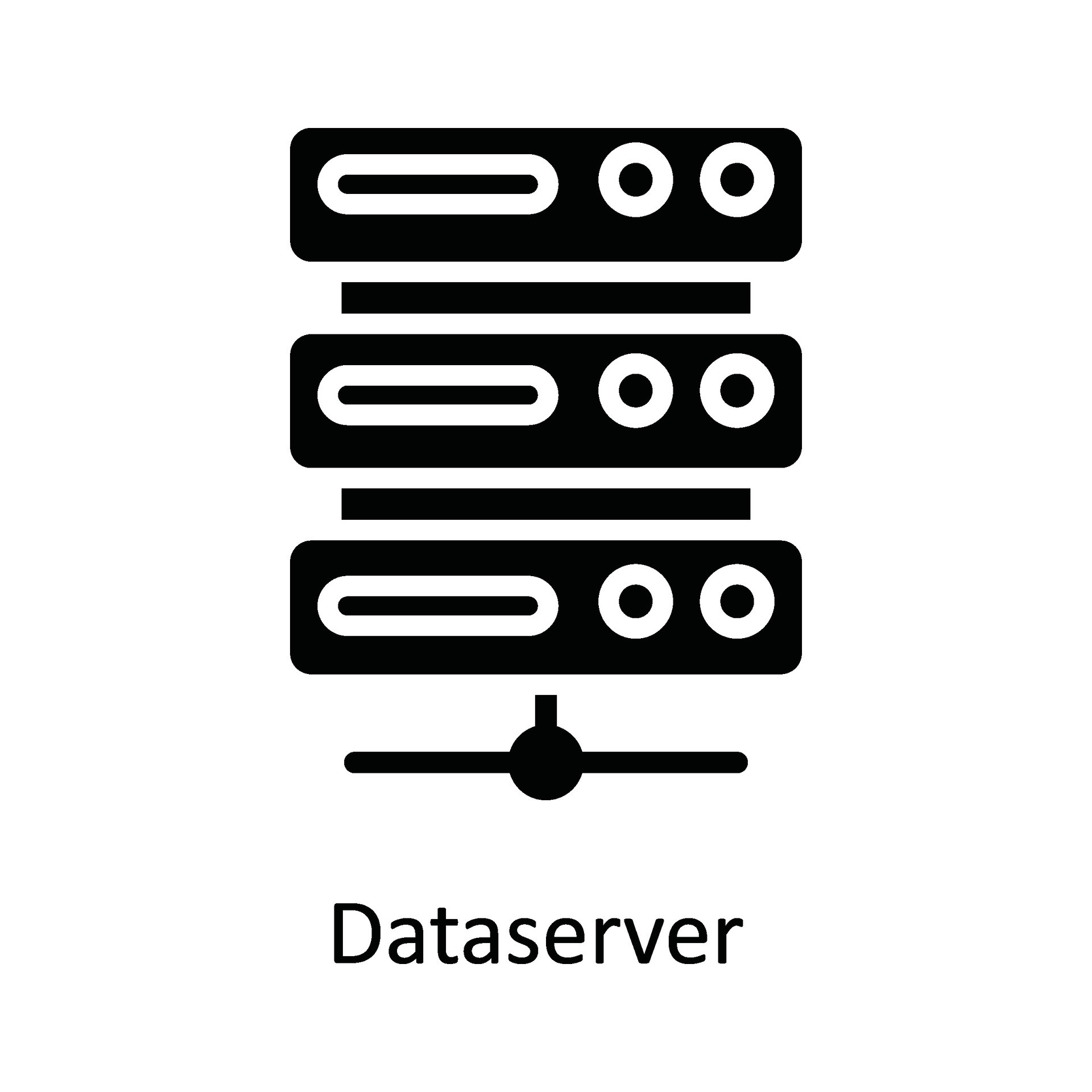 Data server Vector solid Icon Design illustration. Multimedia Symbol on ...