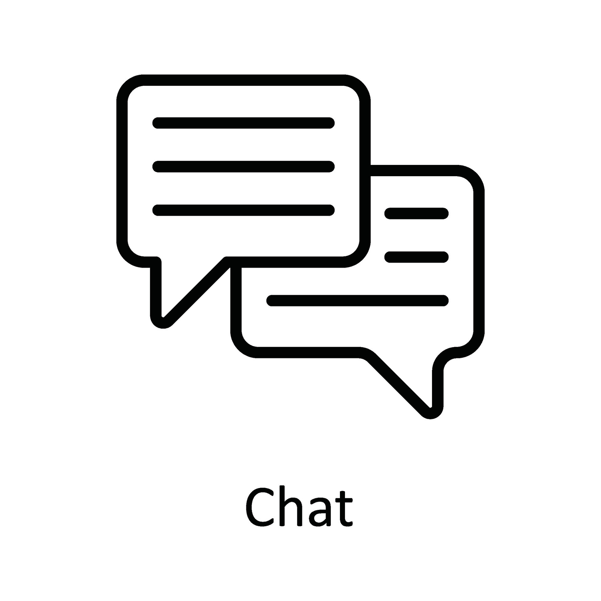 Chat Vector Outline Icon Design Illustration User Interface Symbol On White Background Eps 10