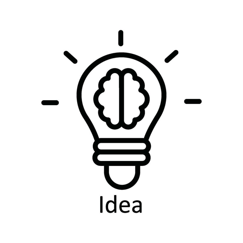 Idea Vector Outline Icon Design Illustration User Interface Symbol On