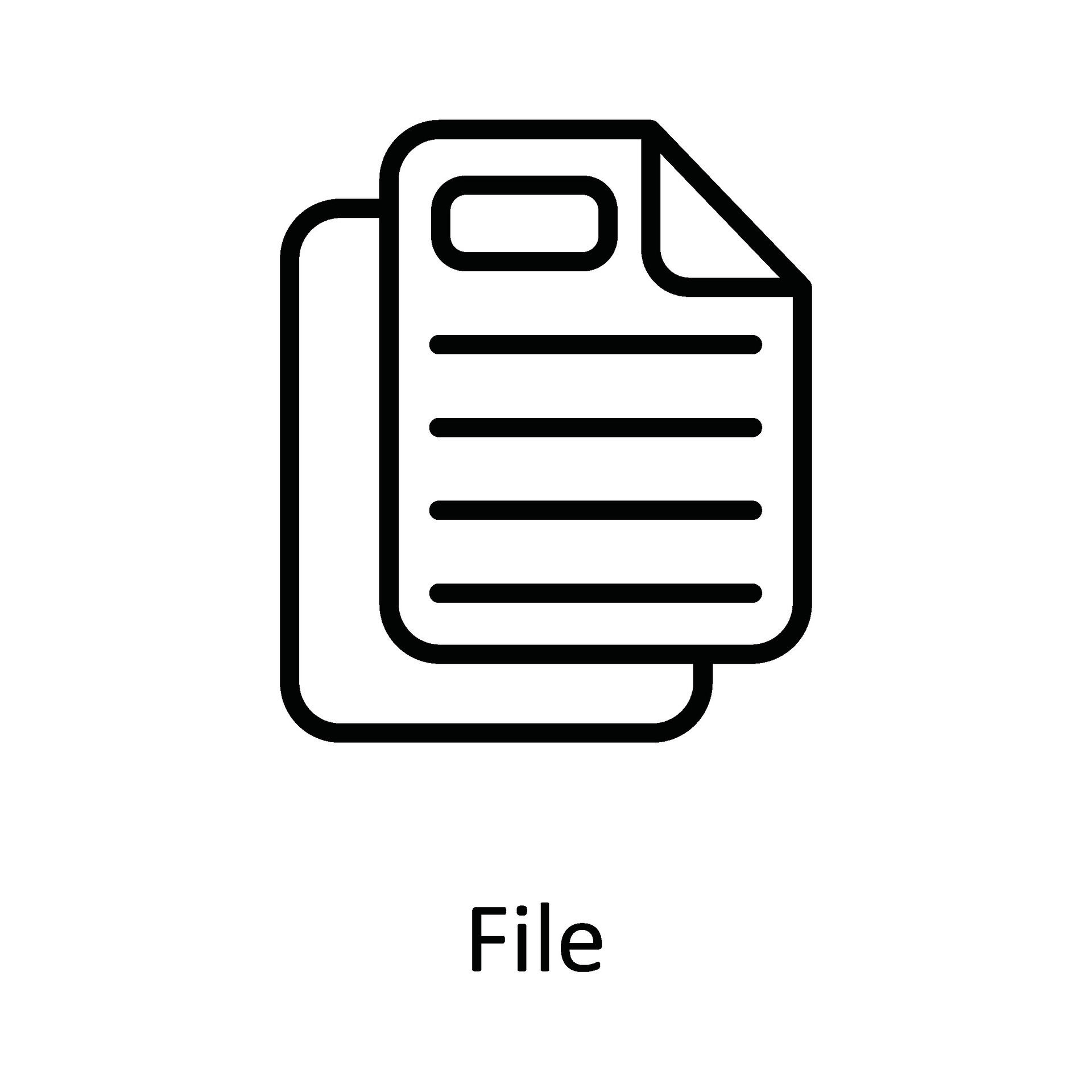 File Vector Outline Icon Design Illustration User Interface Symbol On White Background Eps 10