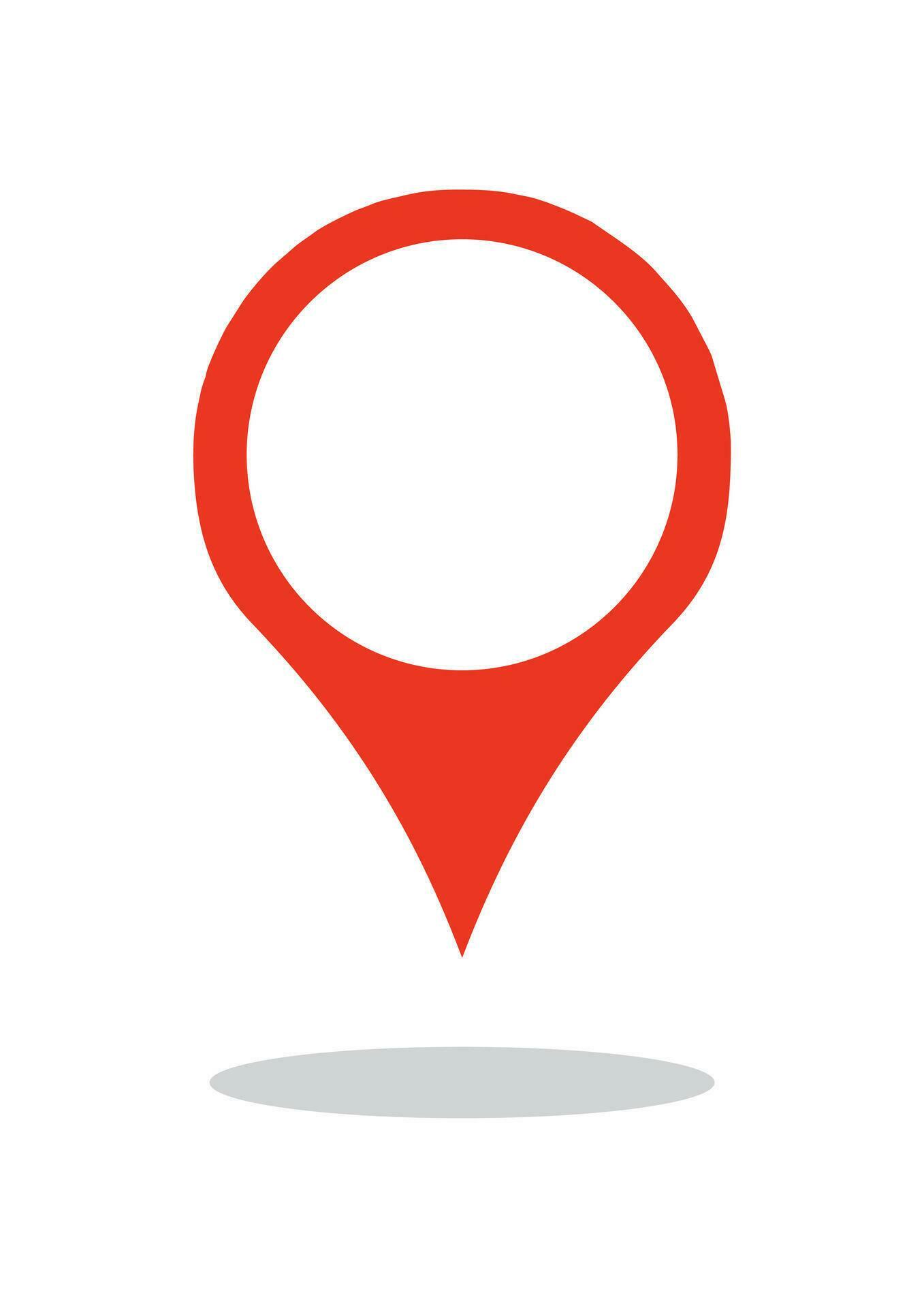 Location red icon vector. Pin sign Isolated on white background. Flat ... Location red icon vector. Pin sign Isolated on white background. Flat ...