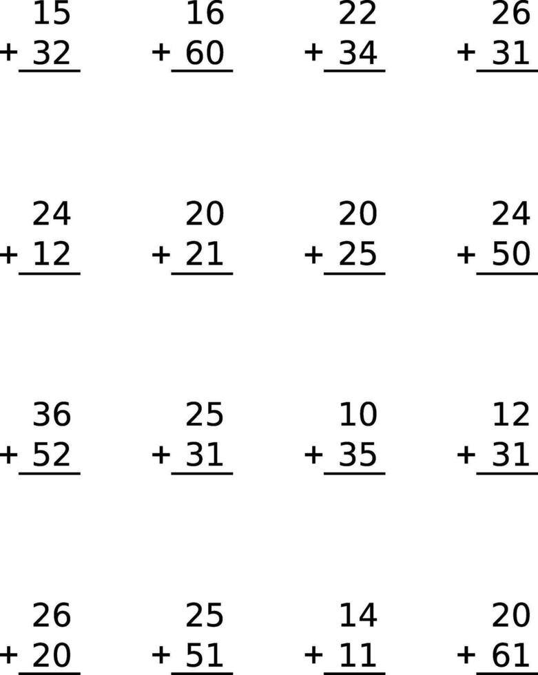Addition Math Sheets Printable