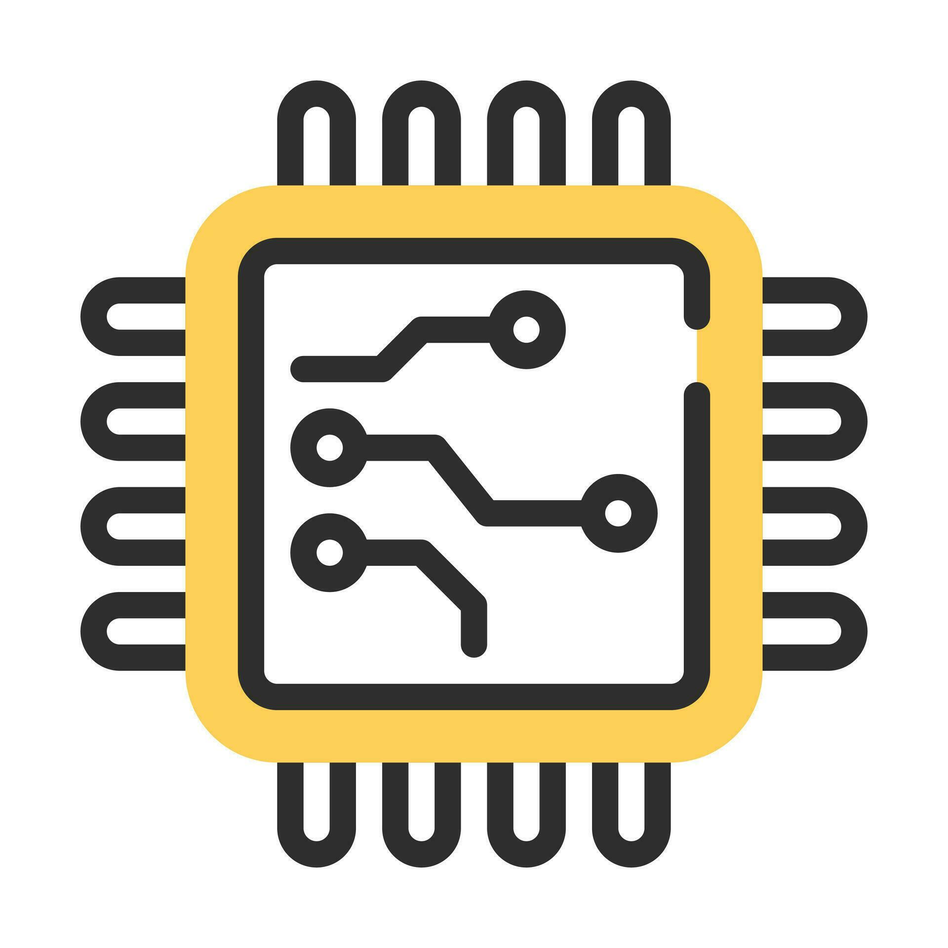processor flat icon 25675202 Vector Art at Vecteezy