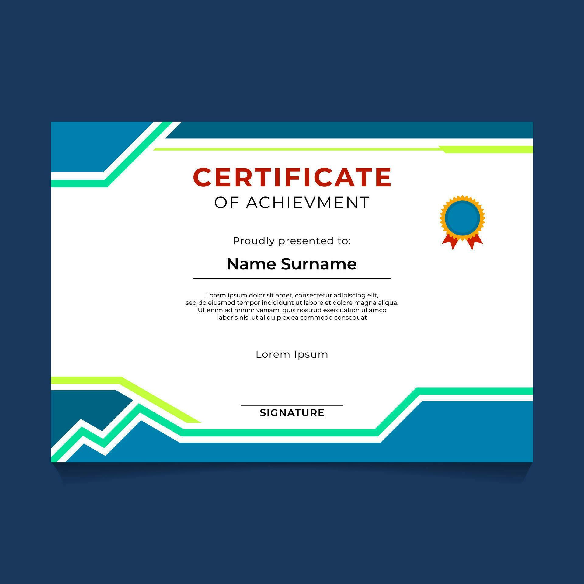 Abstract Geometric Certificate Template Design 25675871 Vector Art At