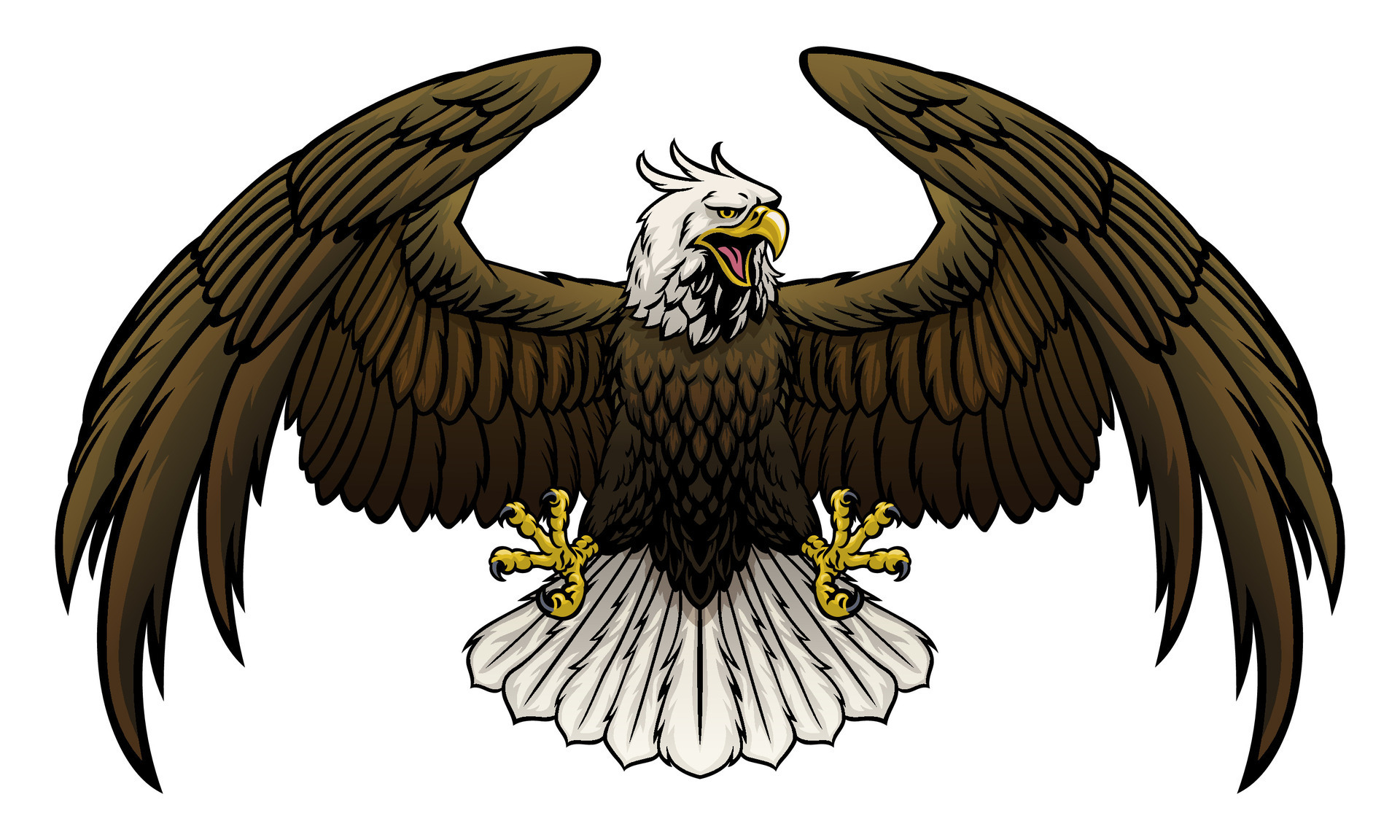 Flying Angry Bald Eagle Illustration 25678782 Vector Art At Vecteezy