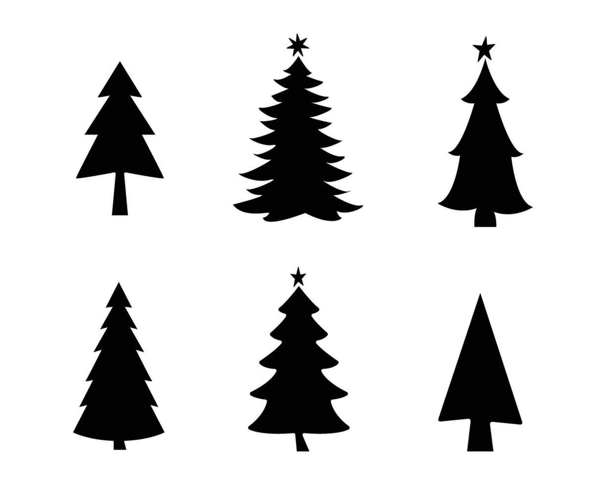 Christmas tree set. 25679708 Vector Art at Vecteezy