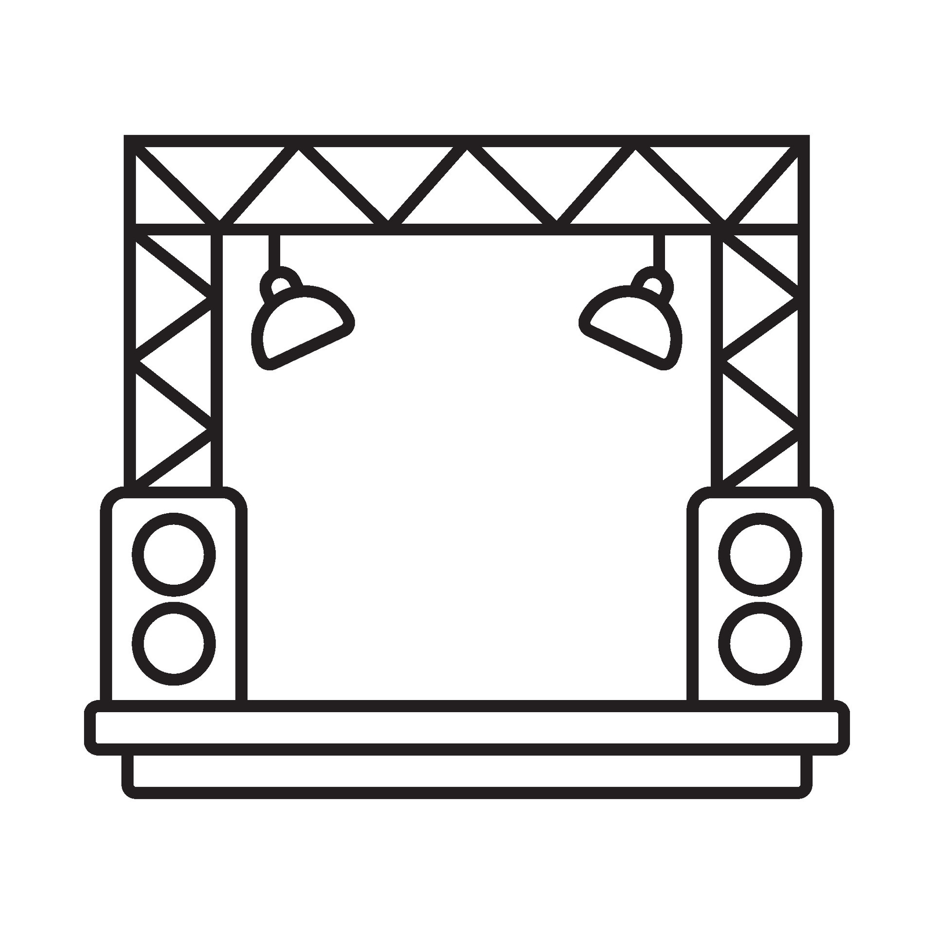 stage icon vector 25681512 Vector Art at Vecteezy