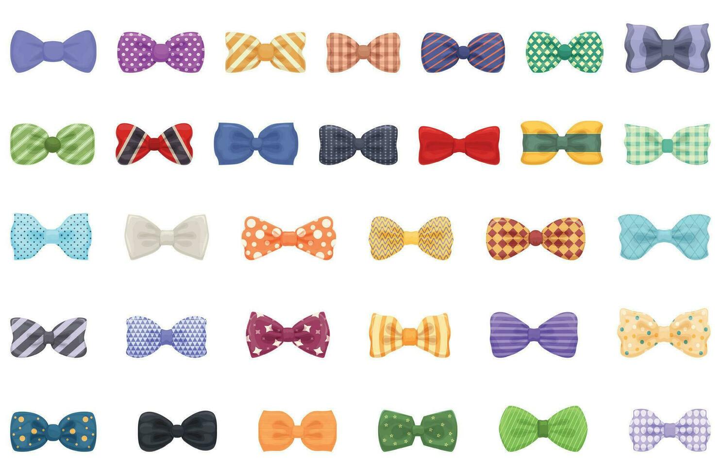 Bow tie icons set cartoon vector. Suit dress 25682234 Vector Art at ...
