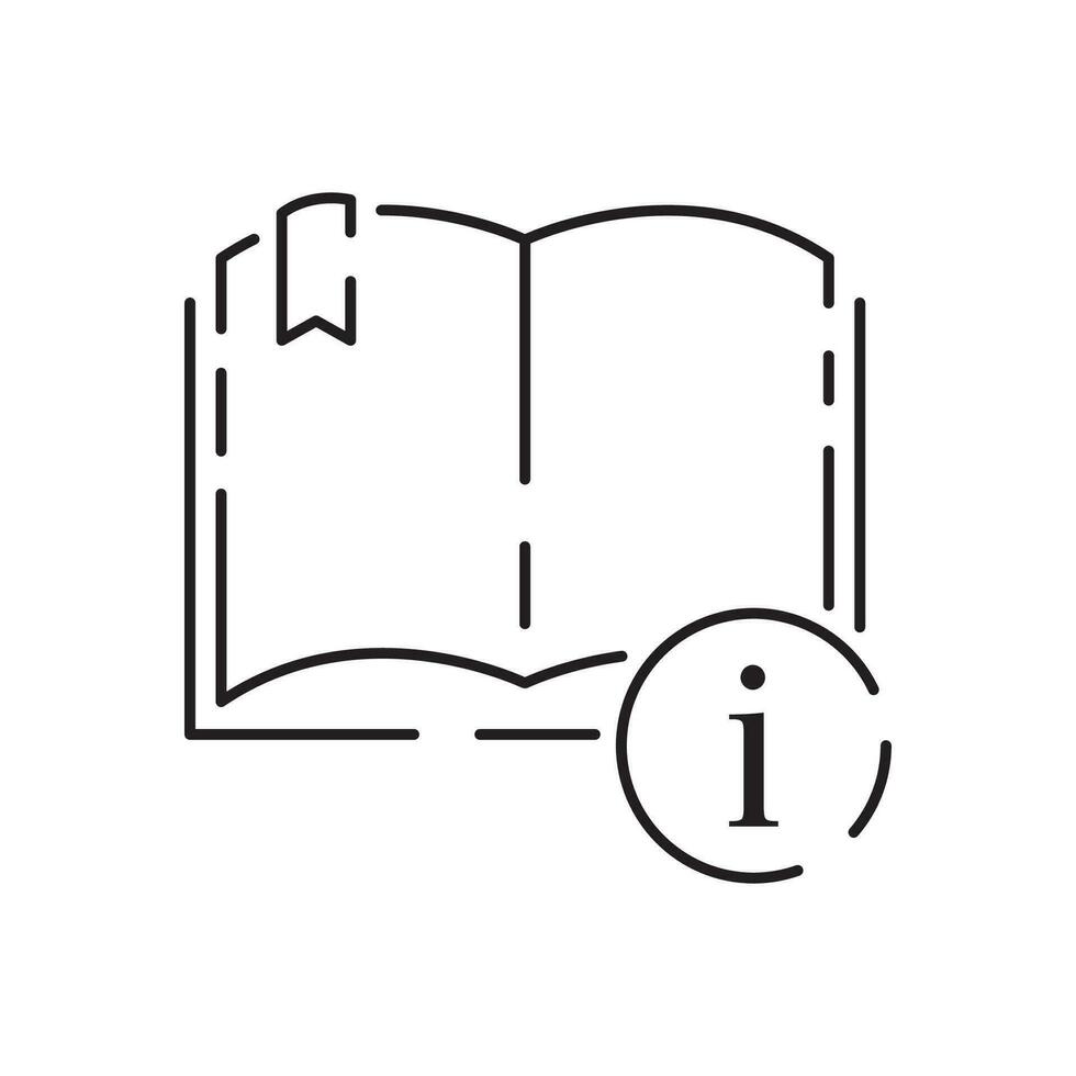 Reading book education line icon. Simple Info and Help Desk Related ...