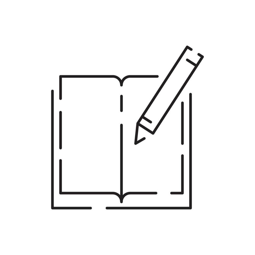 Reading book education line icon. Simple Info and Help Desk Related ...