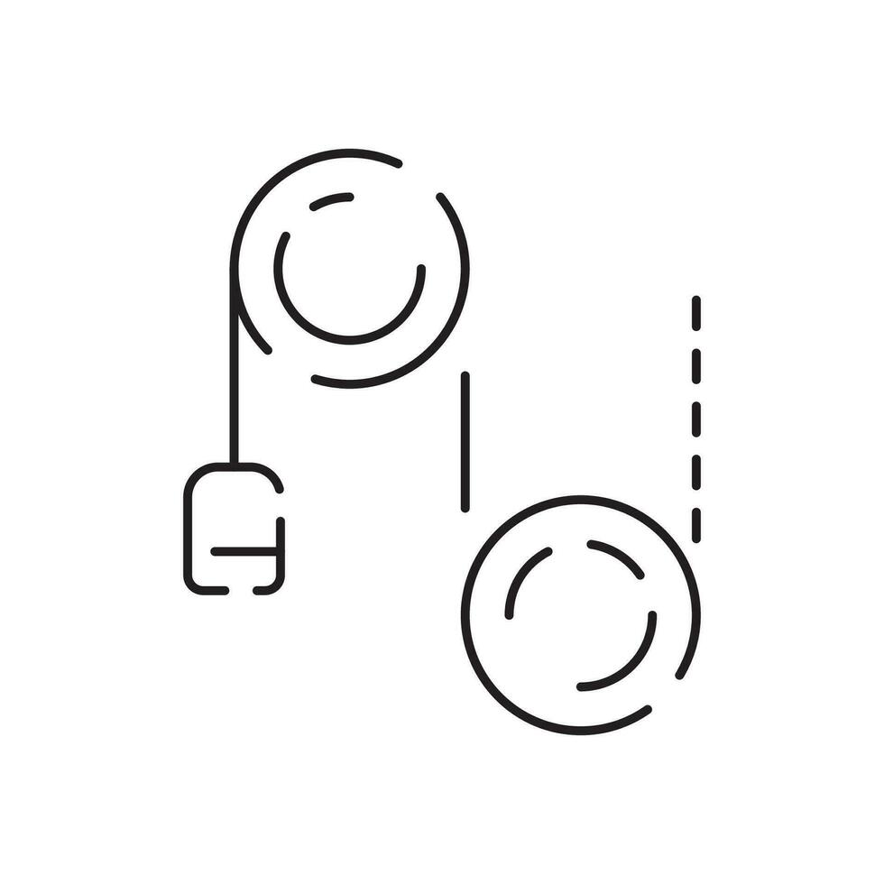 Academic disciplines physics science line icon, vector illustration ...