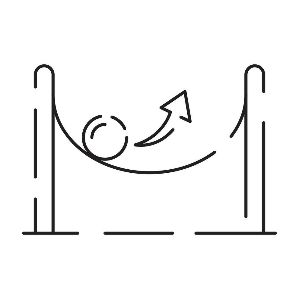 Academic disciplines physics science line icon, vector illustration ...