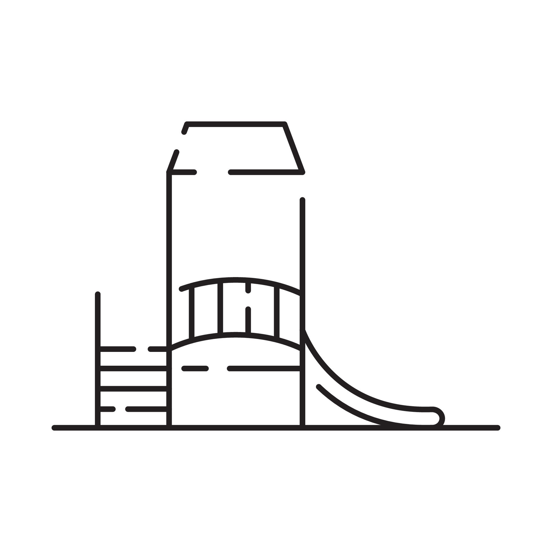 Park kid playground line icon. Outline park kid playground vector icon ... Park kid playground line icon. Outline park kid playground vector icon ...