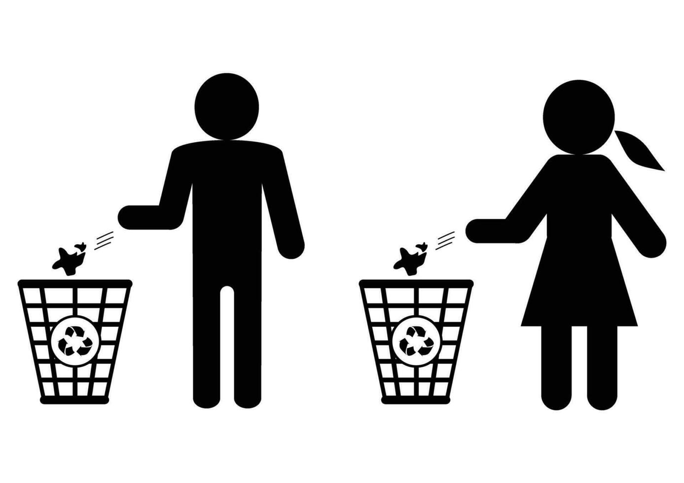 Don't throw paper in the toilet sign. Symbol thtat prohibits throwing ... Don't throw paper in the toilet sign. Symbol thtat prohibits throwing ...