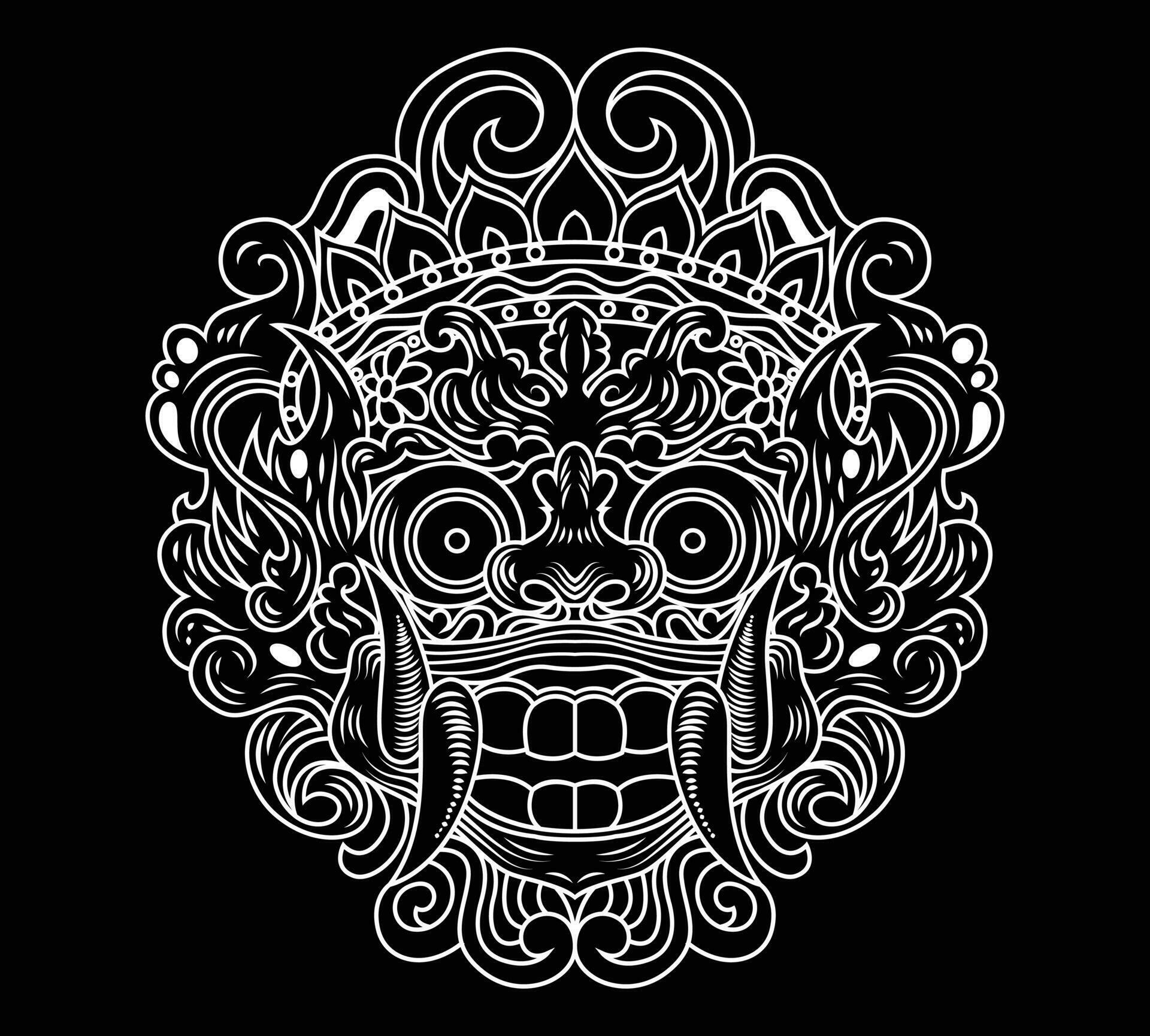 Barong Bali Mask Tradional Culture 25685127 Vector Art At Vecteezy