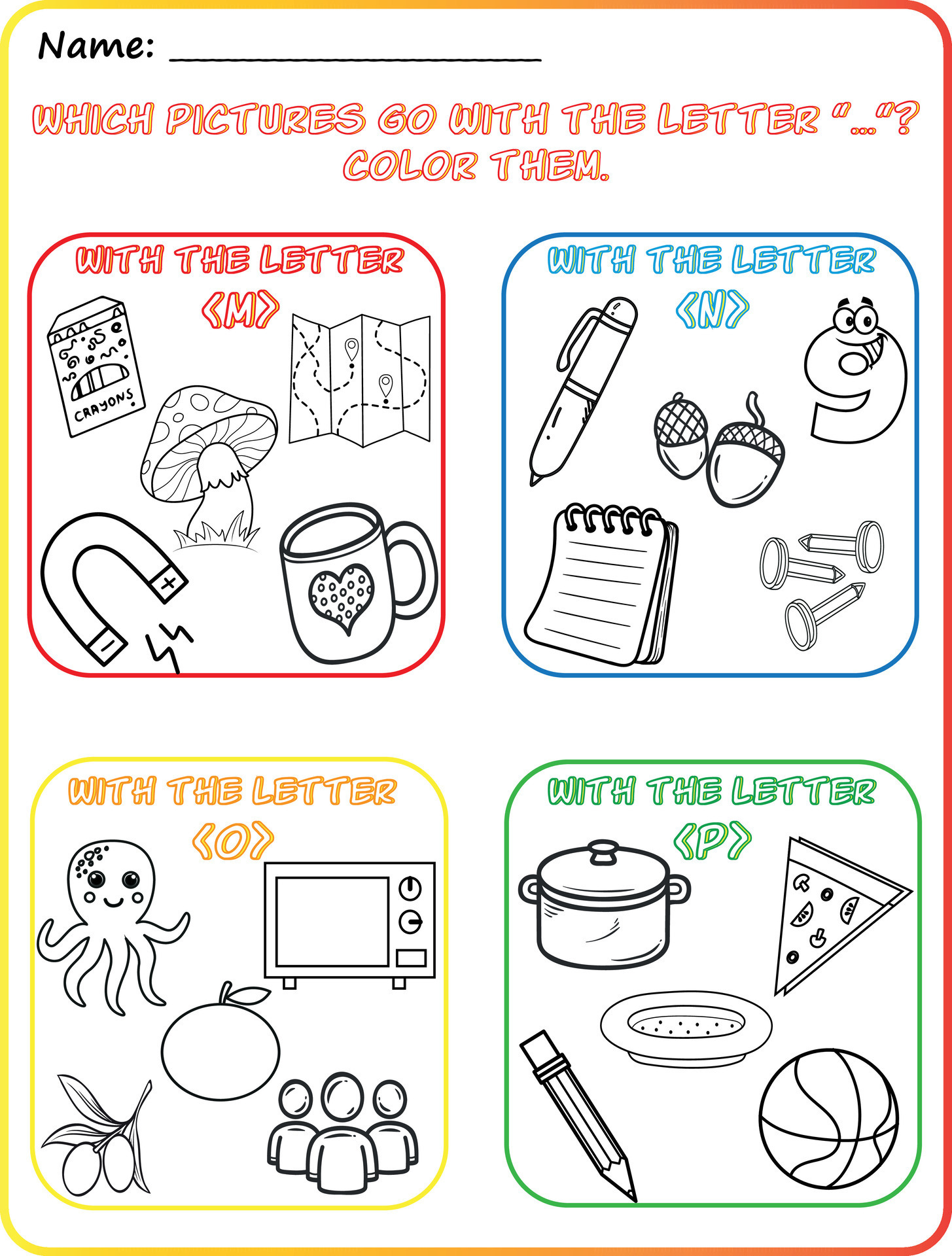 Early reading and writing worksheet Reading pictures, Coloring ...