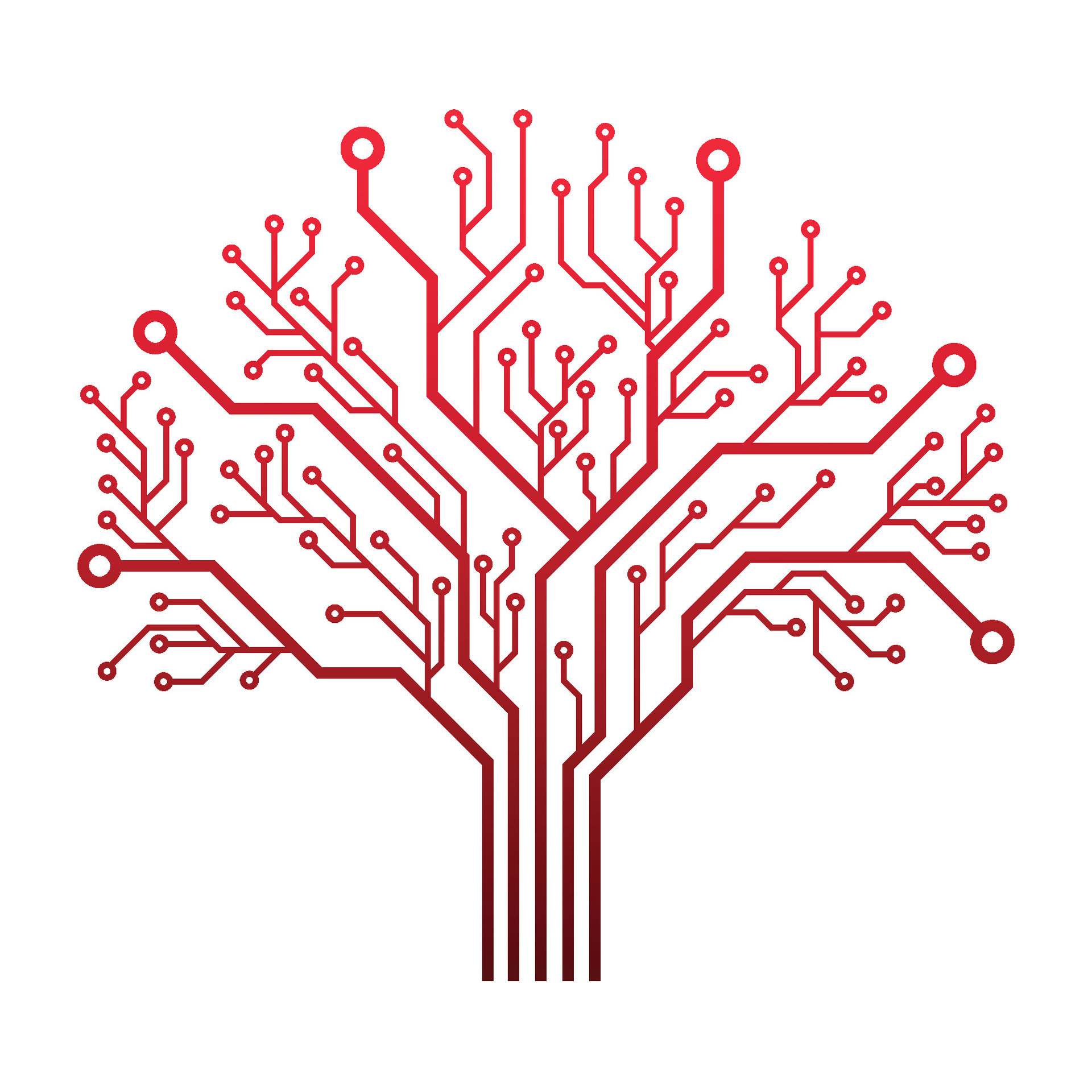Abstract Circuit Board Tree Vector icon. 25685570 Vector Art at Vecteezy