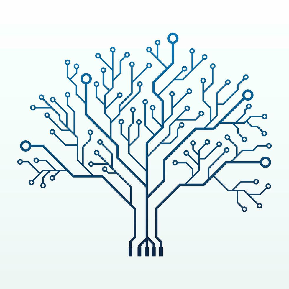 Circuit Board Tree Vector Icon. 25685571 Vector Art at Vecteezy