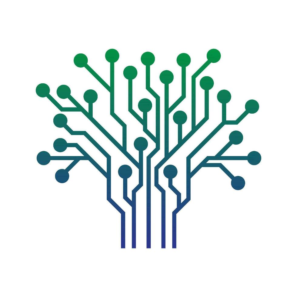 Abstract Circuit Board Tree Vector icon. 25685579 Vector Art at Vecteezy