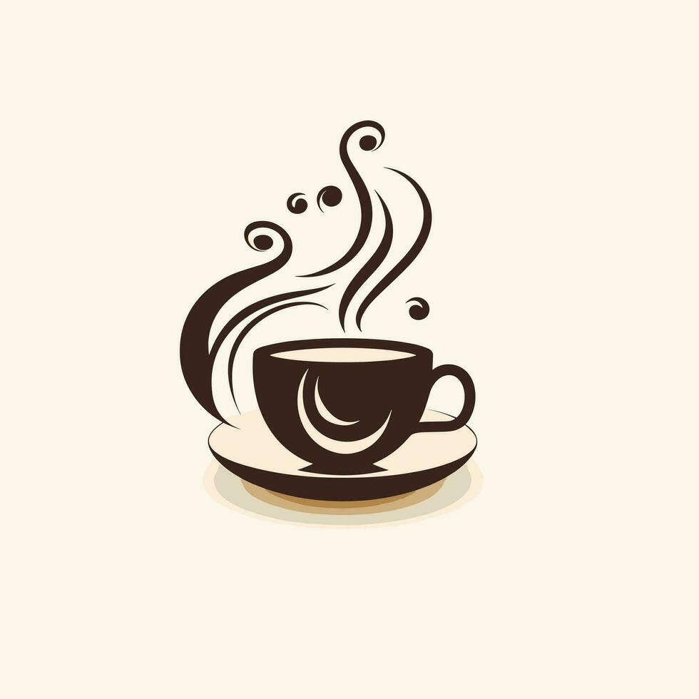 Coffee cup vector logo design,Premium coffee shop logo. Cafe mug icon ...