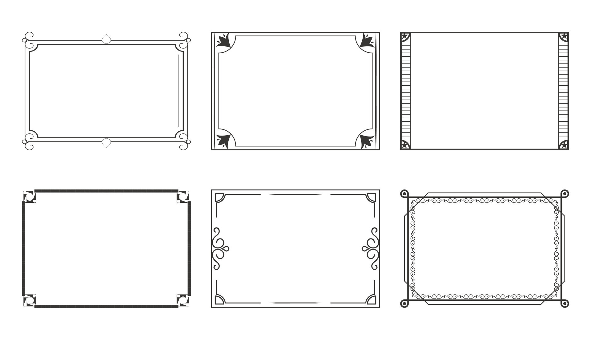 Border effective fram line design 25686758 Vector Art at Vecteezy