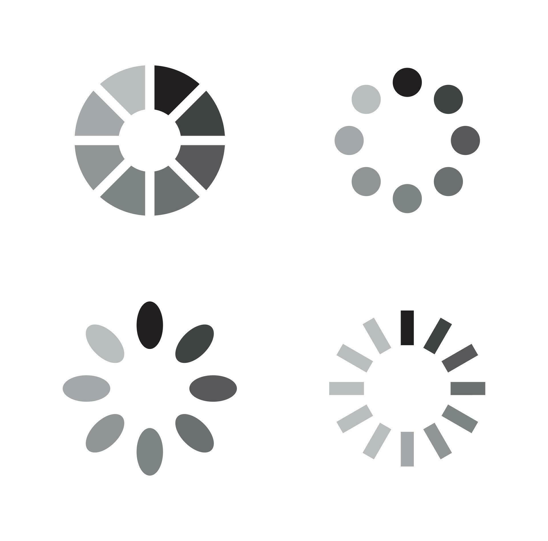 Set Of Loading Elements 25686794 Vector Art at Vecteezy