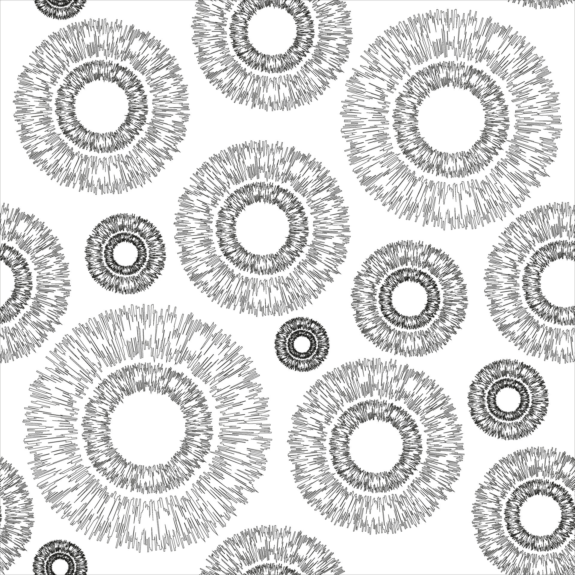 Circular vector, circle concentric pattern design. Round graphic ...