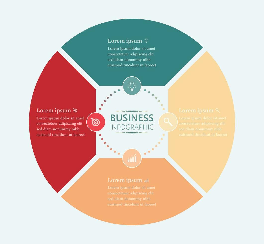 Business Infographic Template, Advertising Pie Chart Presentation, Four ... Business Infographic Template, Advertising Pie Chart Presentation, Four ...
