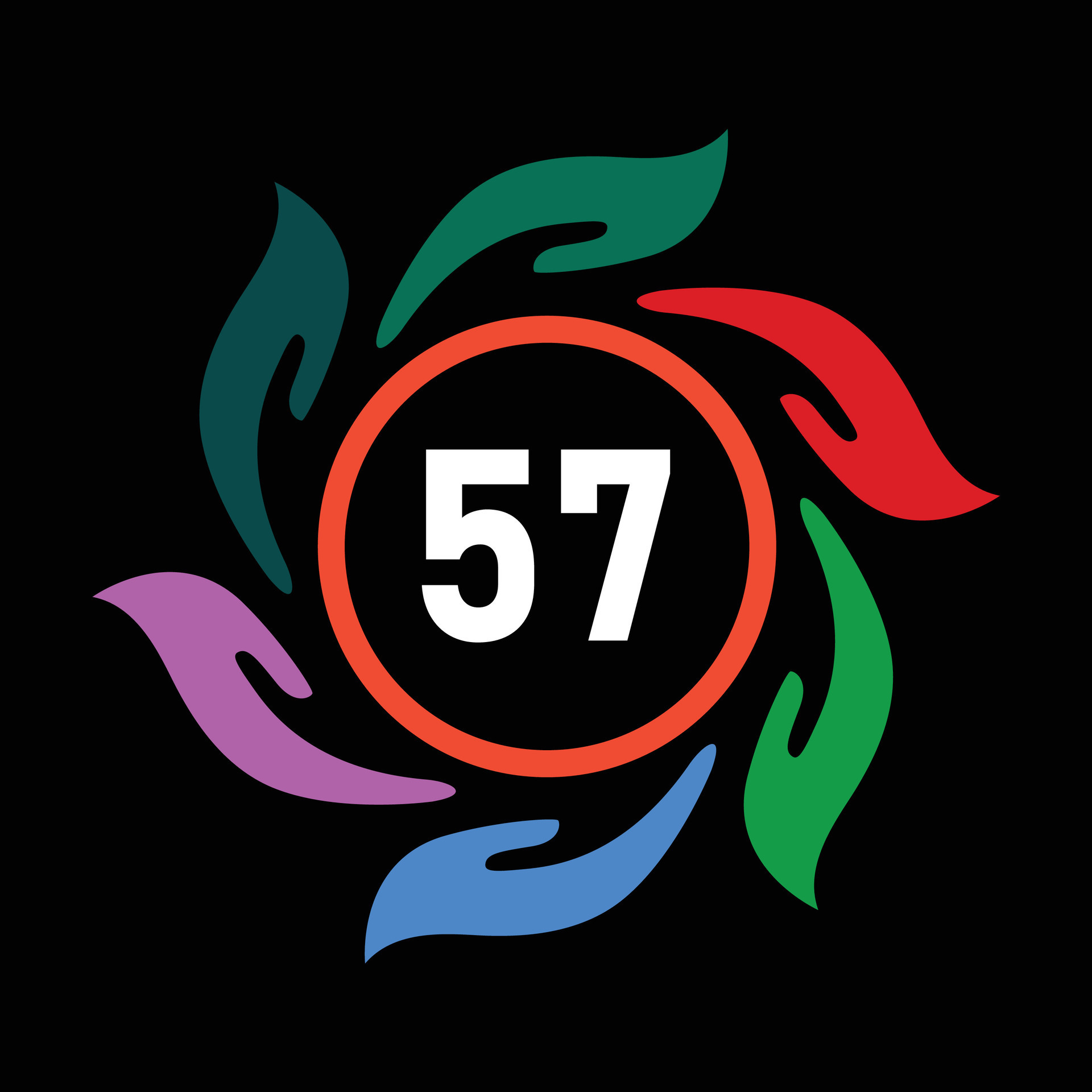 Circle number 57 logo vector 25688604 Vector Art at Vecteezy