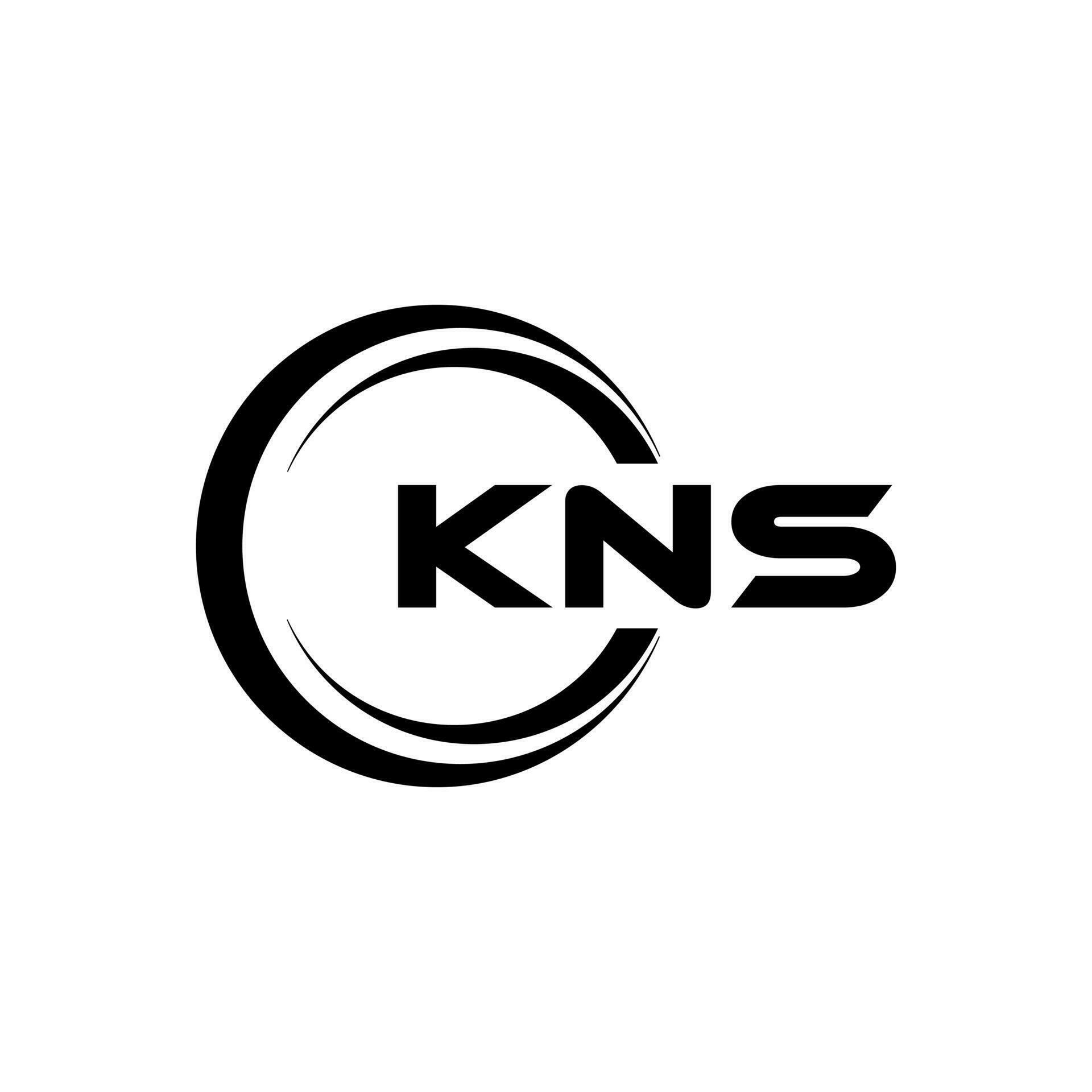 kns letra logo diseño en ilustración. vector logo, caligrafía diseños para logo, póster ...