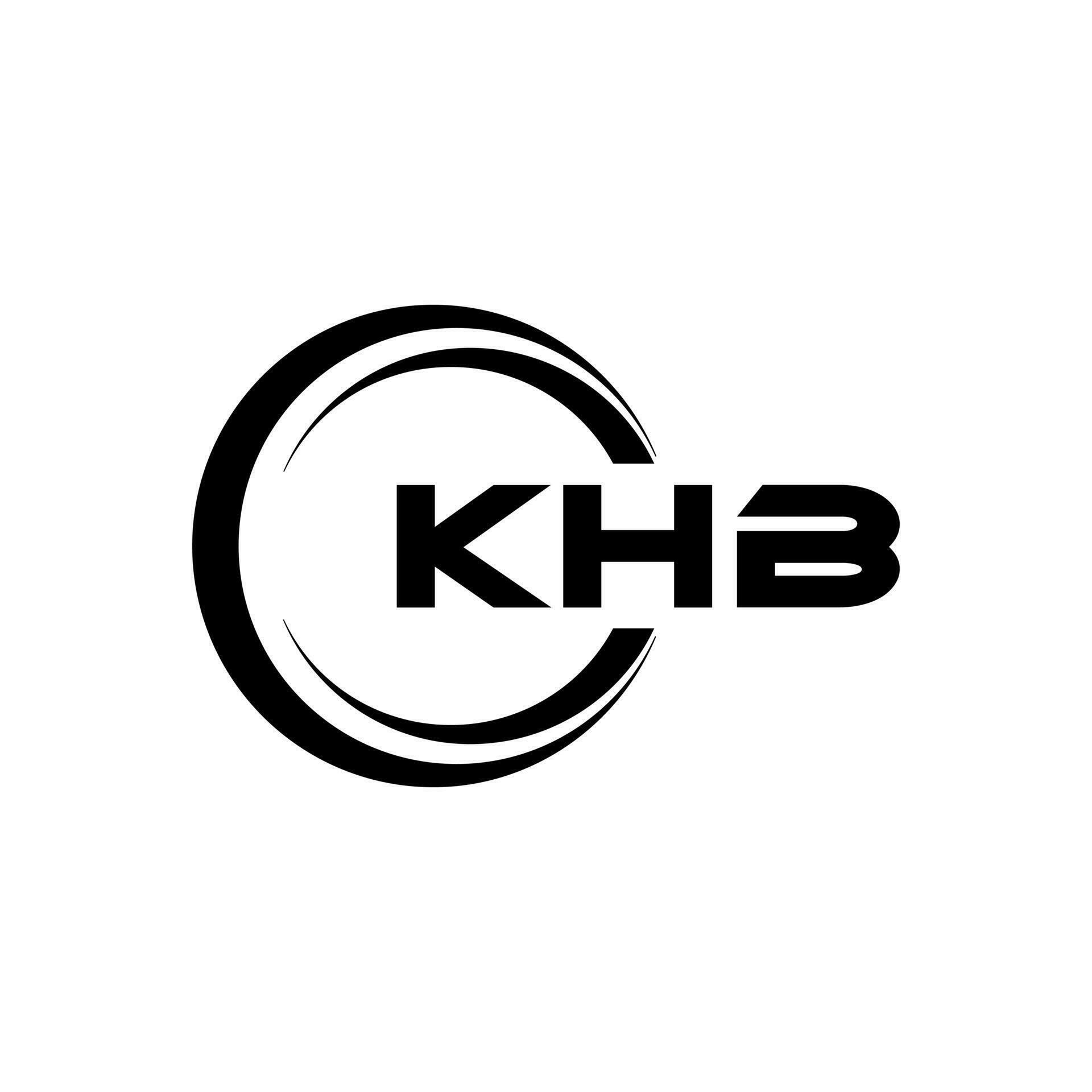 KHB letter logo design in illustration. Vector logo, calligraphy designs for logo, Poster ...