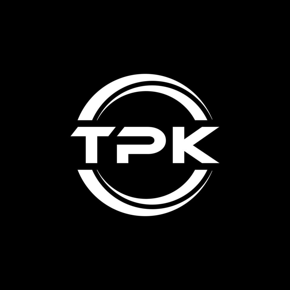 TPK letter logo design in illustration. Vector logo, calligraphy designs for logo, Poster ...