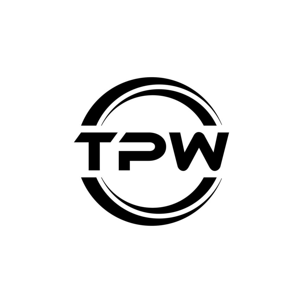 tpw letra logo diseño en ilustración. vector logo, caligrafía diseños para logo, póster ...